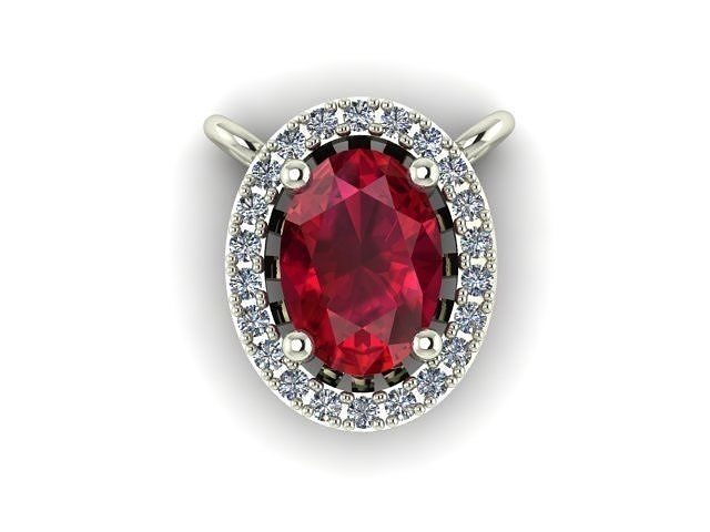 Pendant Ruby 3D model 3D printable | CGTrader