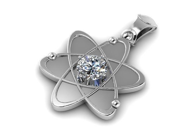 Pendant Atom Sapphire 3D model 3D printable | CGTrader