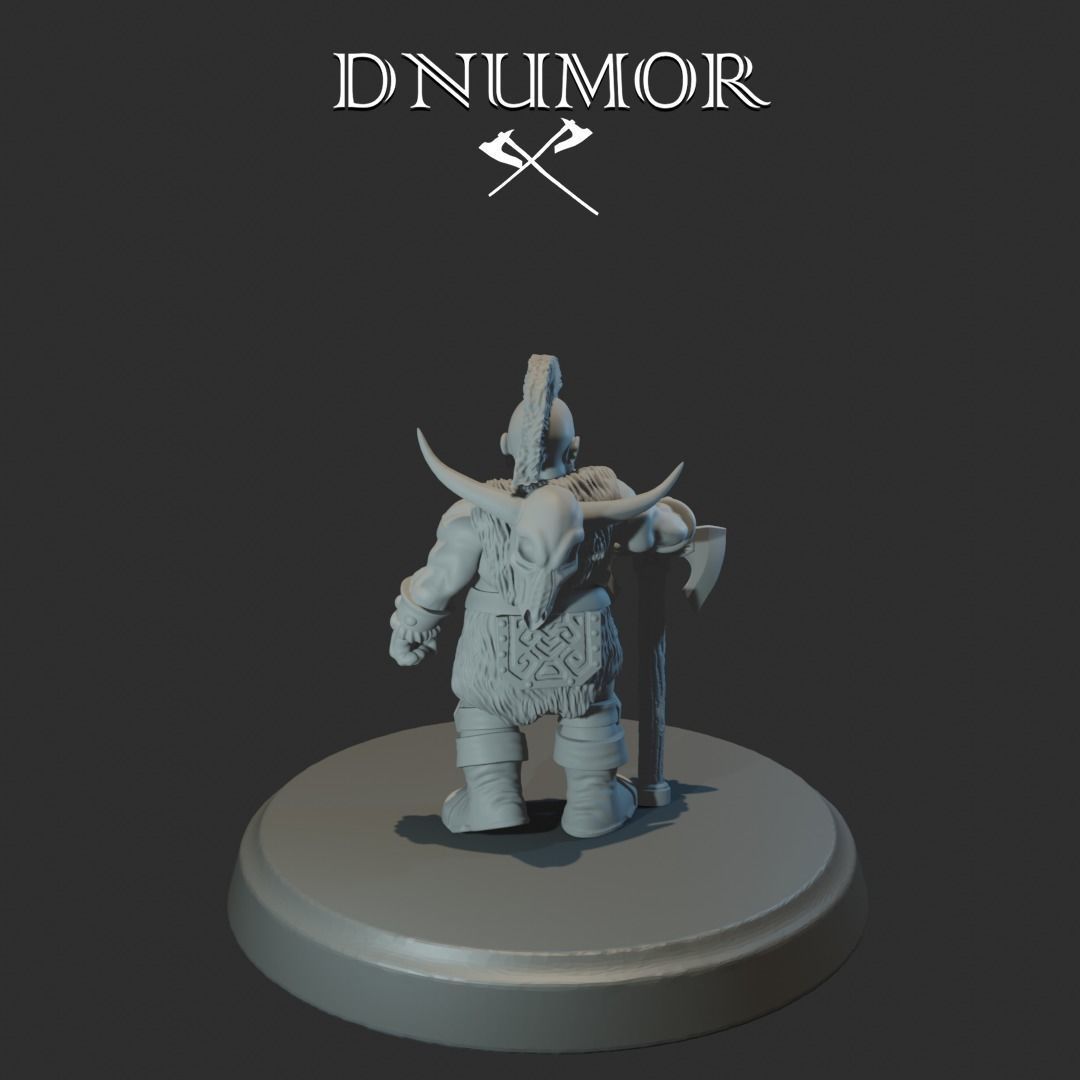 Bodun - Dwarf Barbarian Hero 3D Printable free 3D model 3D printable ...