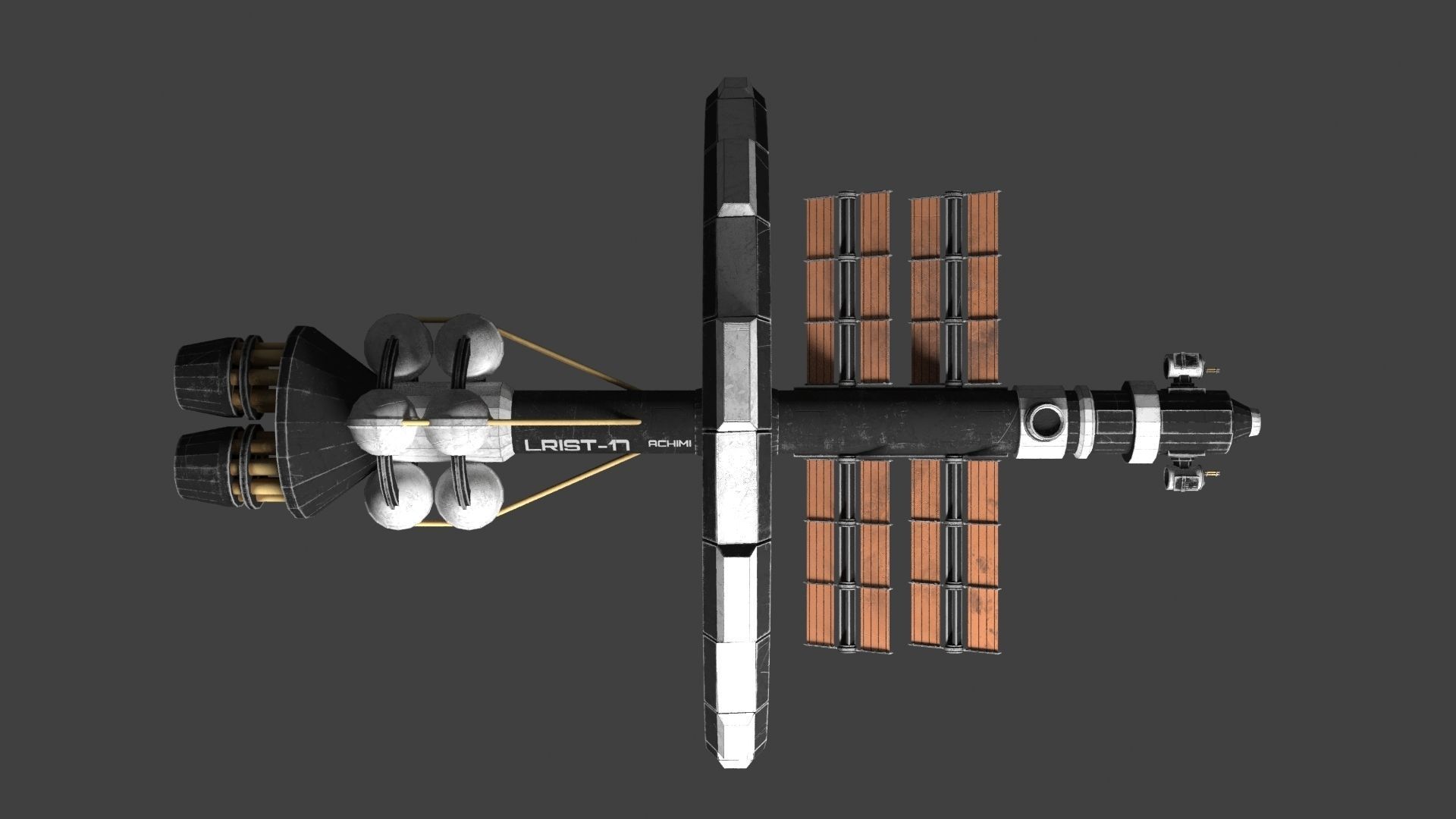 3D model Space Station ACHIMI VR / AR / low-poly | CGTrader