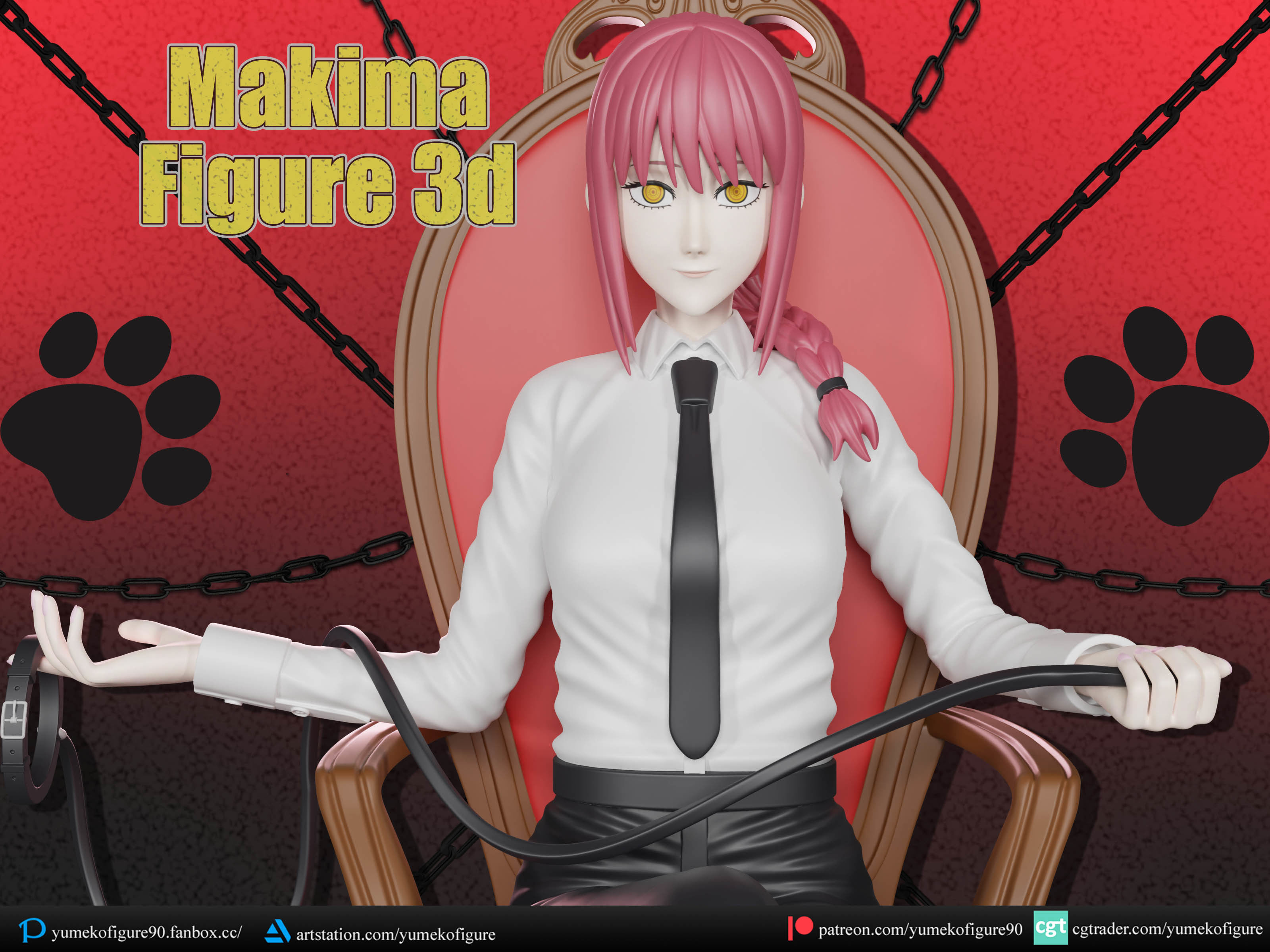 Makima figure 3d 3D model 3D printable | CGTrader