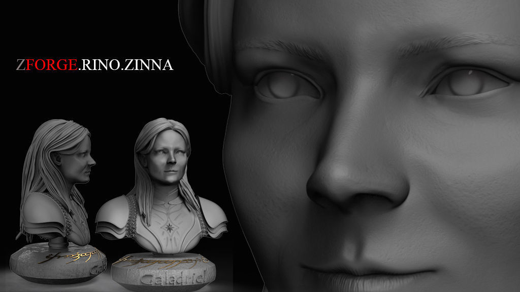 Galadriel Bust Ring of Power ready for 3d Print 3D model 3D printable ...
