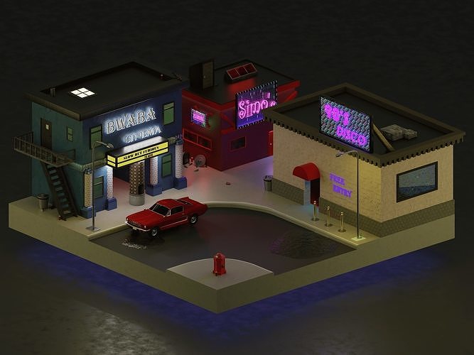3D model 90s Island LOW POLY MODEL VR / AR / low-poly | CGTrader