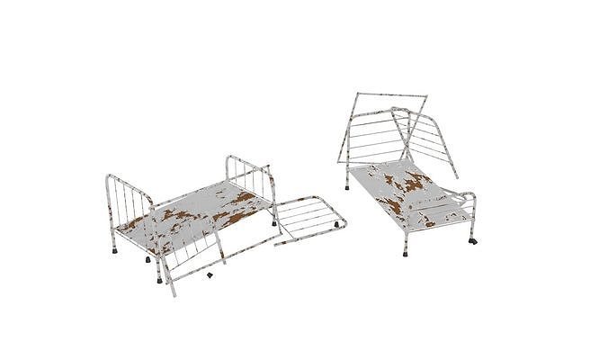 Hospital Bed Broken free 3D model | CGTrader