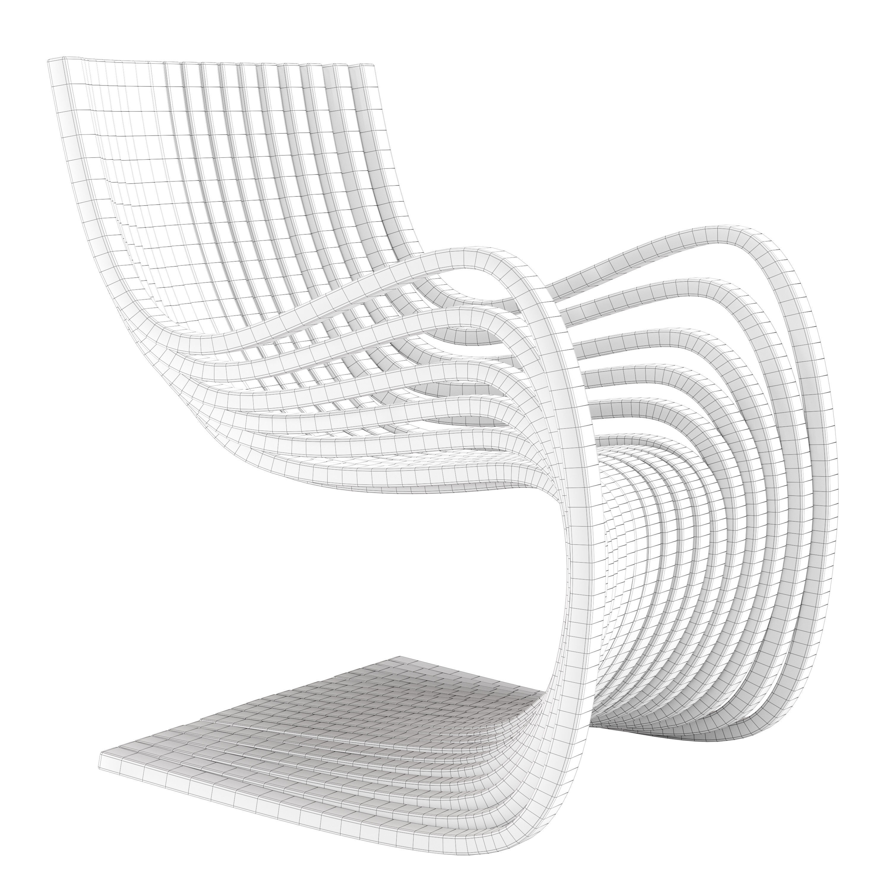 Pipo Chair parametric 3D model | CGTrader