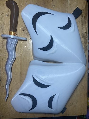 TRESE TWINS MASK AND SWORD 3D model 3D printable | CGTrader