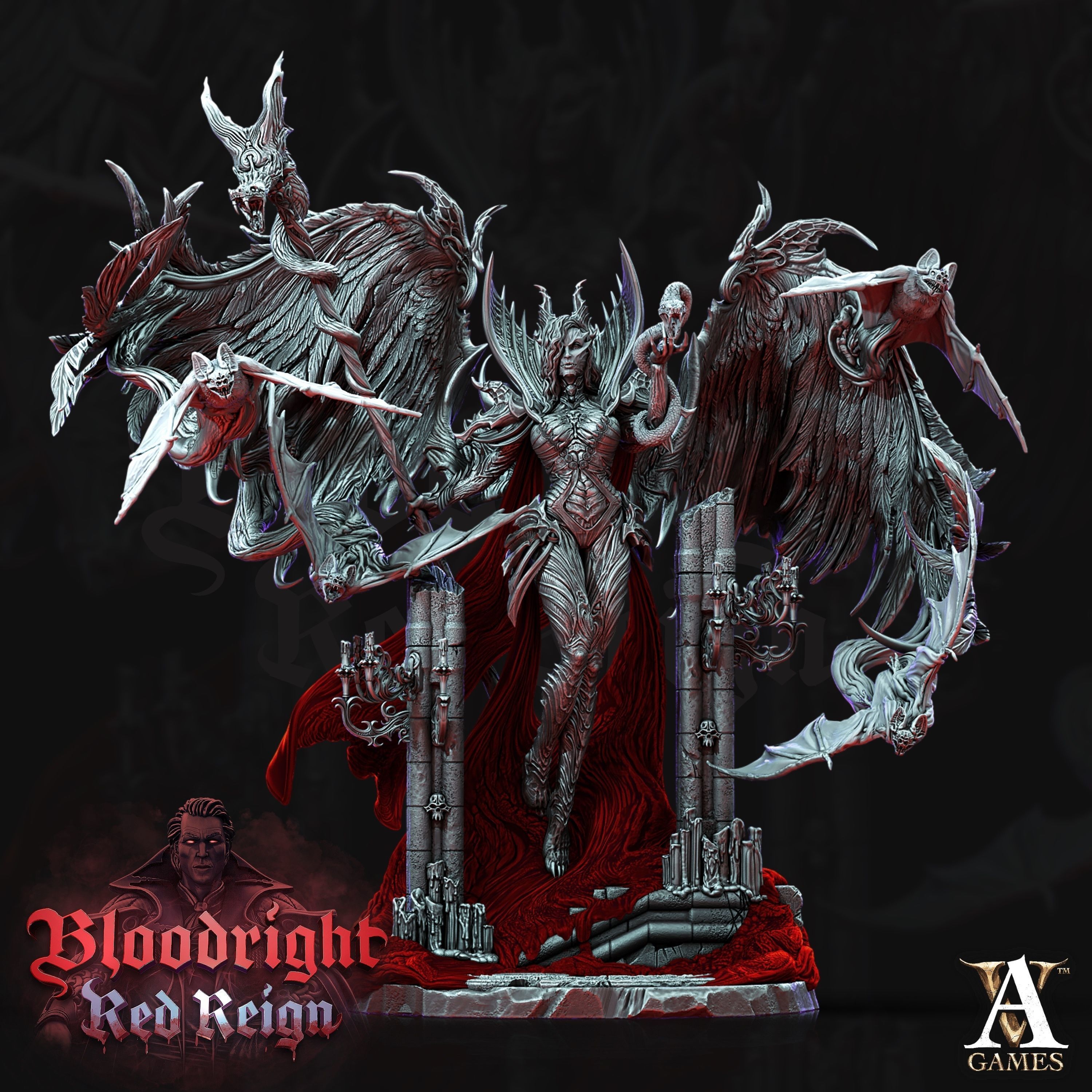 BLOODRIGHT RED REIGN 30 STL SET VAMPIRES DEMONS BATS 3D STL 3D model 3D ...