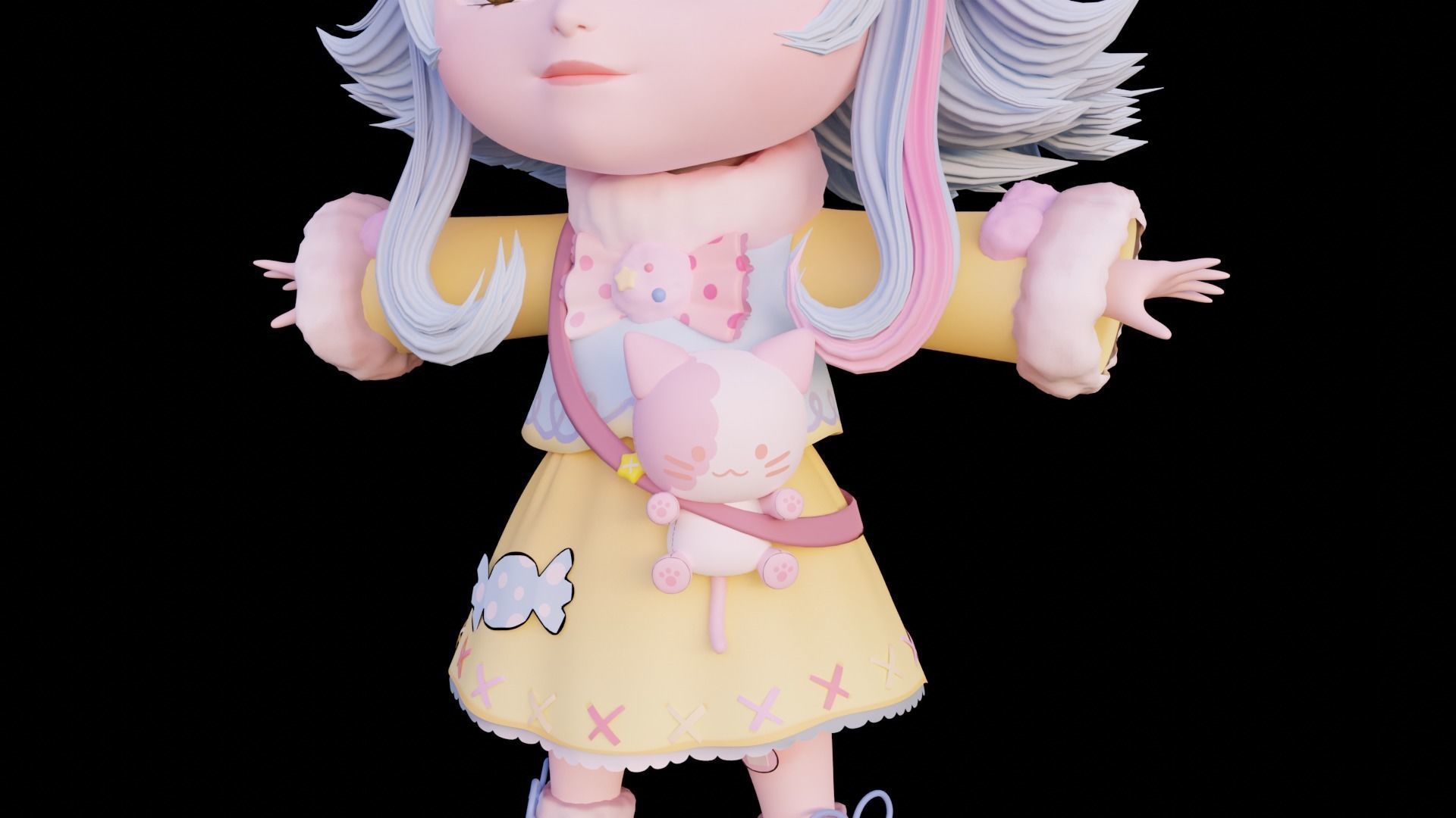 Chibi Character - Ready to rig 3D model | CGTrader