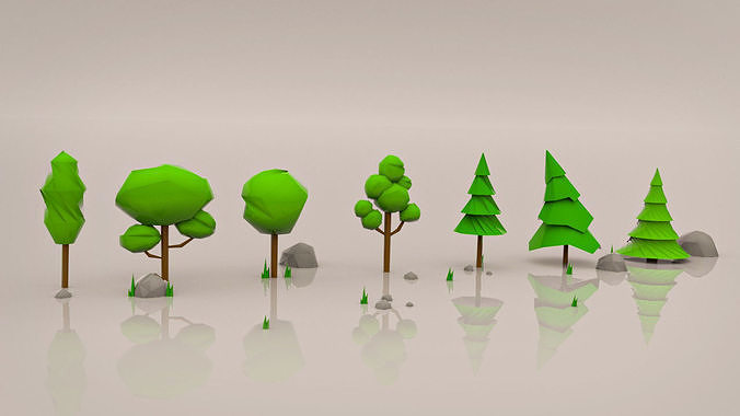 3D model Lowpoly Tree Pack - Game Assets VR / AR / low-poly | CGTrader