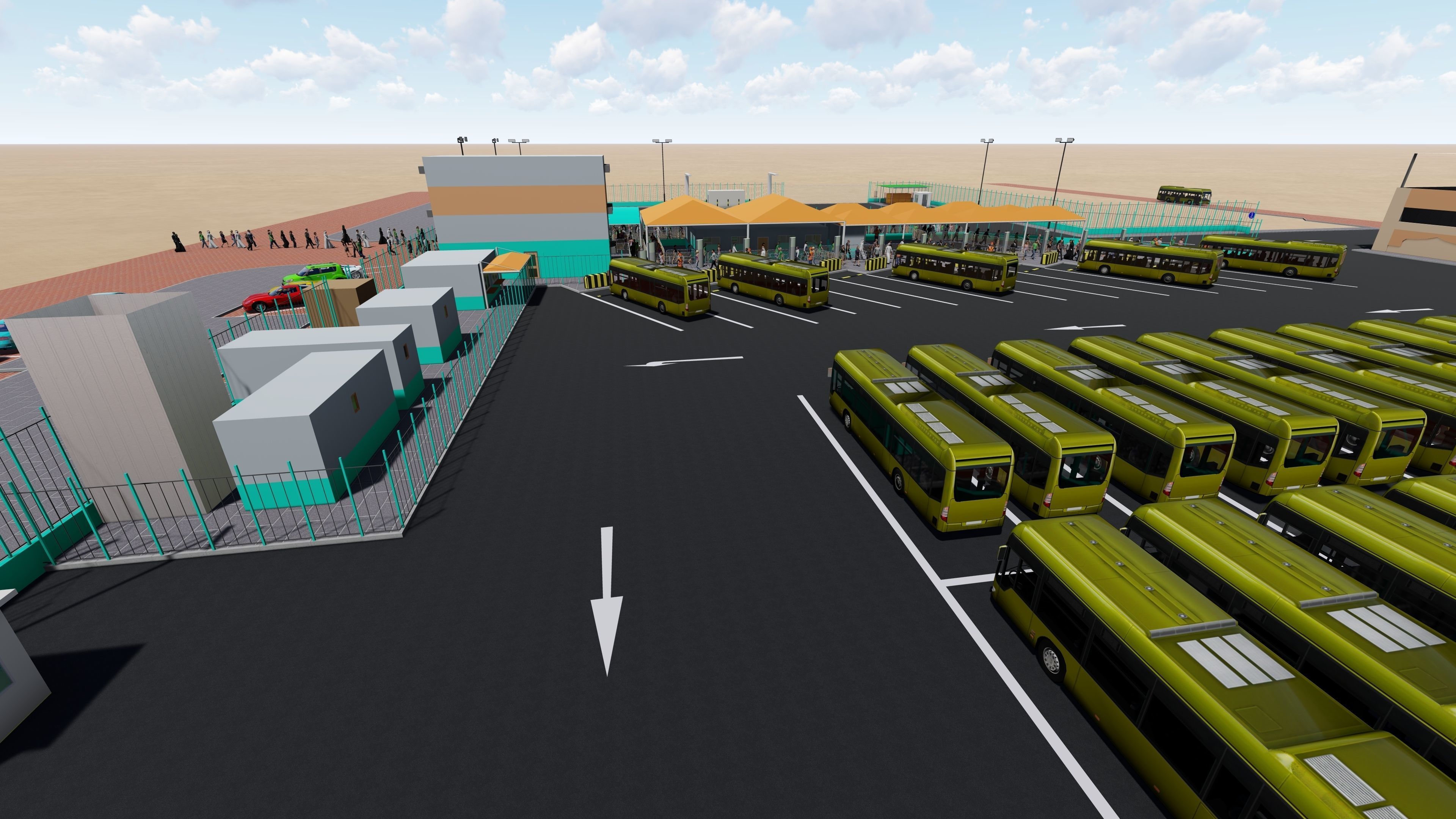 3D model Doha Bus Station 3D model-11 VR / AR / low-poly | CGTrader