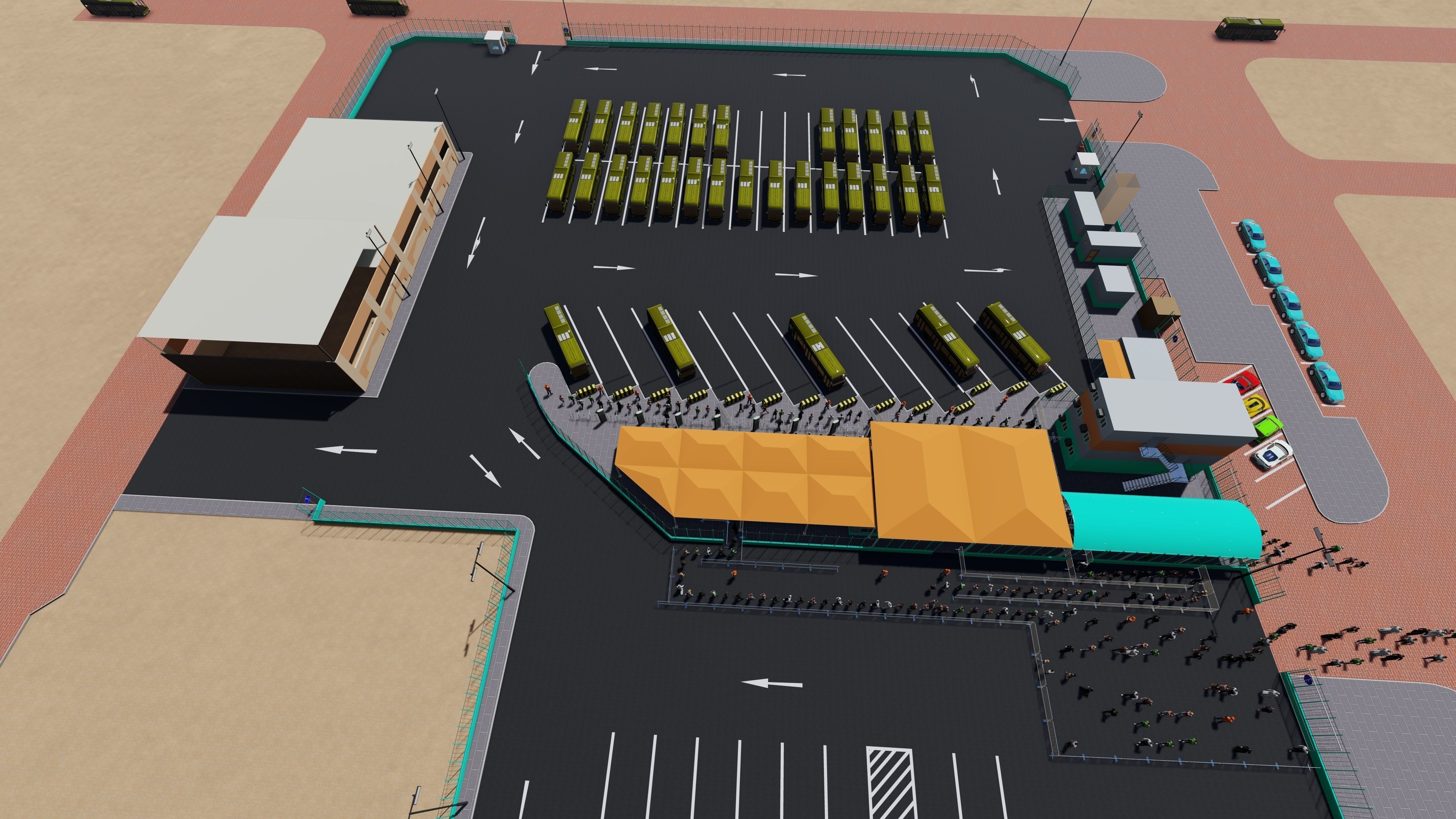 3D model Doha Bus Station 3D model-11 VR / AR / low-poly | CGTrader