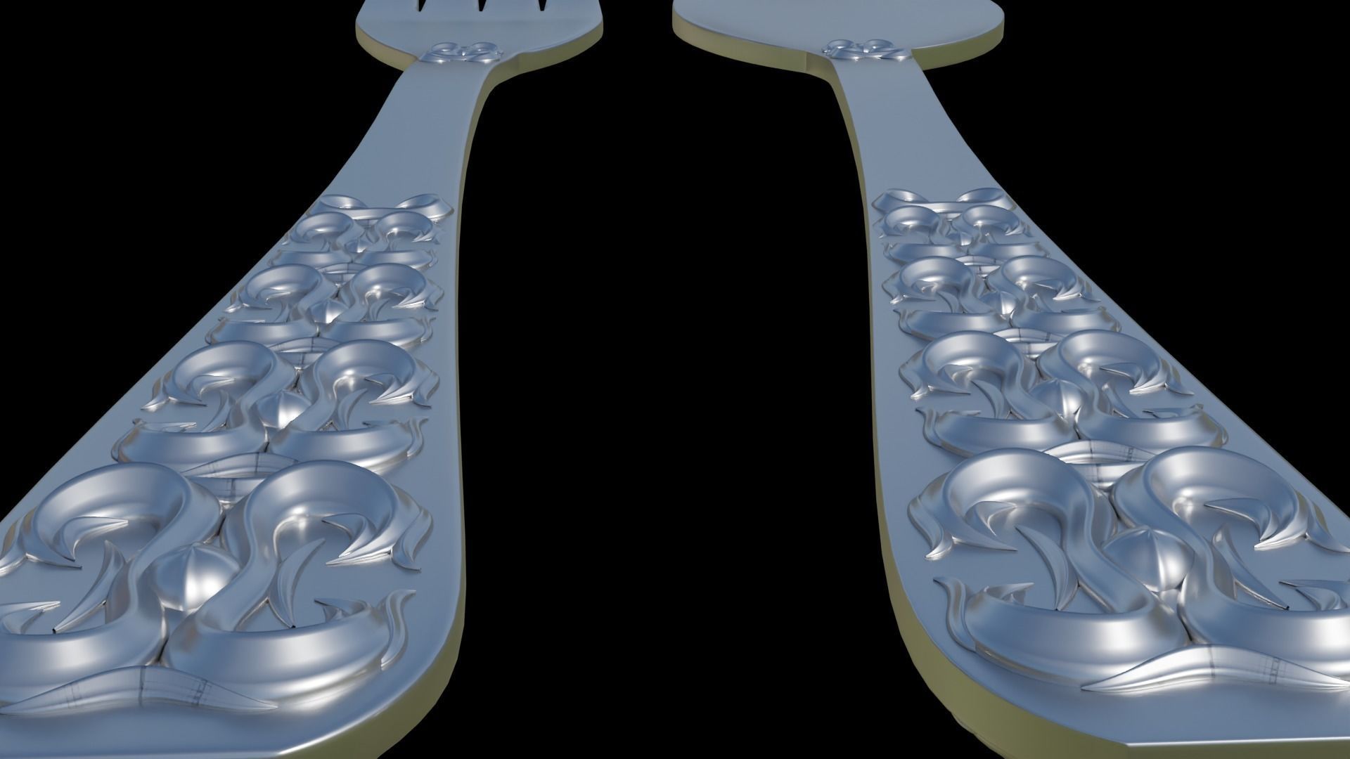 Custom Fork and spoon 3D model | CGTrader