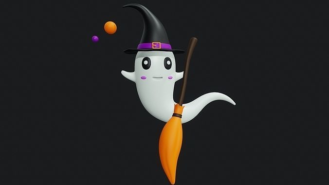 Cute Ghost Character - Tutorial Included 3D model | CGTrader