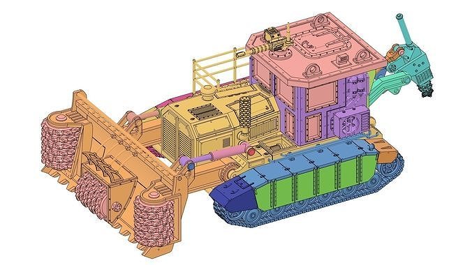 Armored Bulldozer Killadozer 3D model 3D printable | CGTrader
