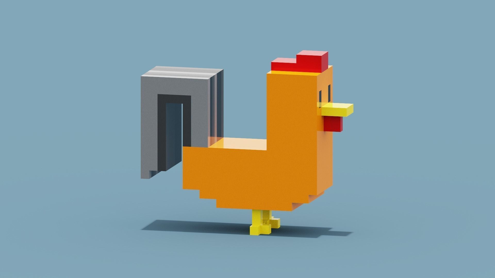 3D model Voxel Cockerel Chicken VR / AR / low-poly | CGTrader
