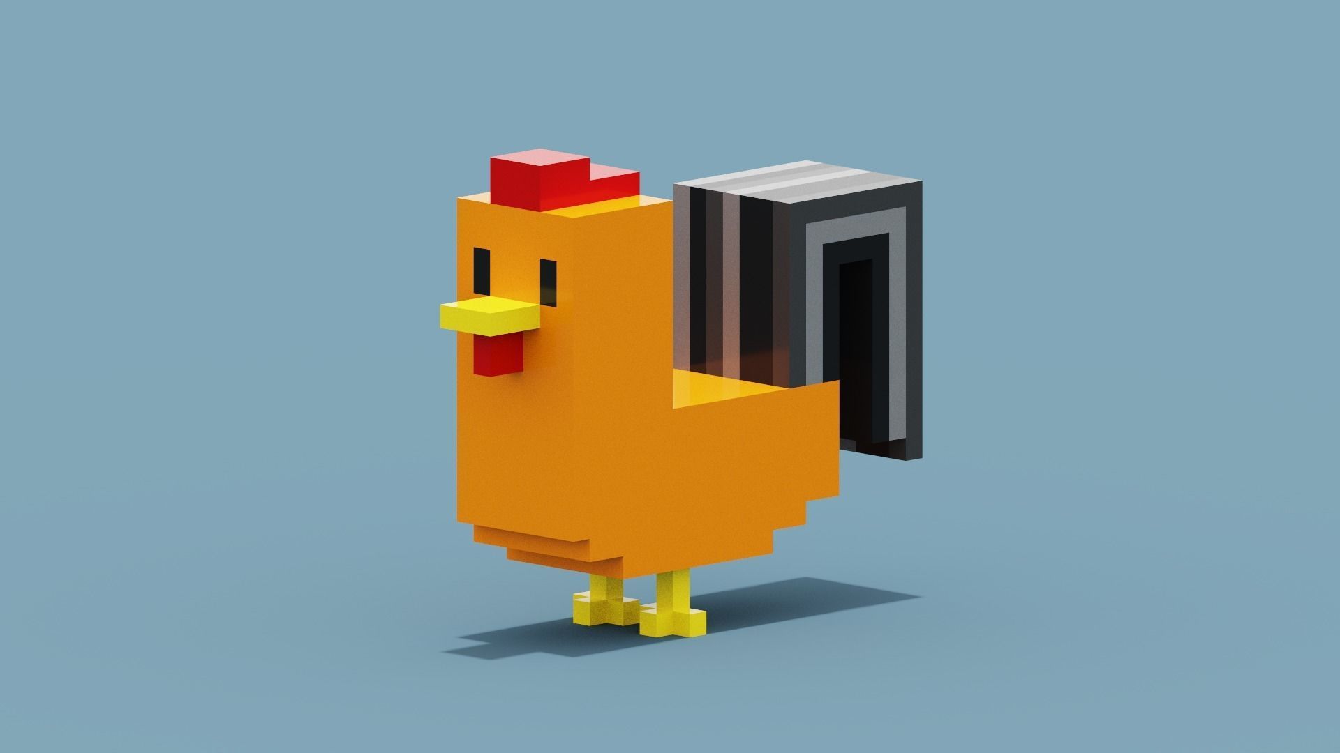 3D model Voxel Cockerel Chicken VR / AR / low-poly | CGTrader