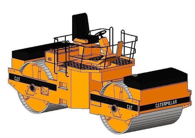 3D model Vibratory Road Roller Compactor-15 VR / AR / low-poly | CGTrader