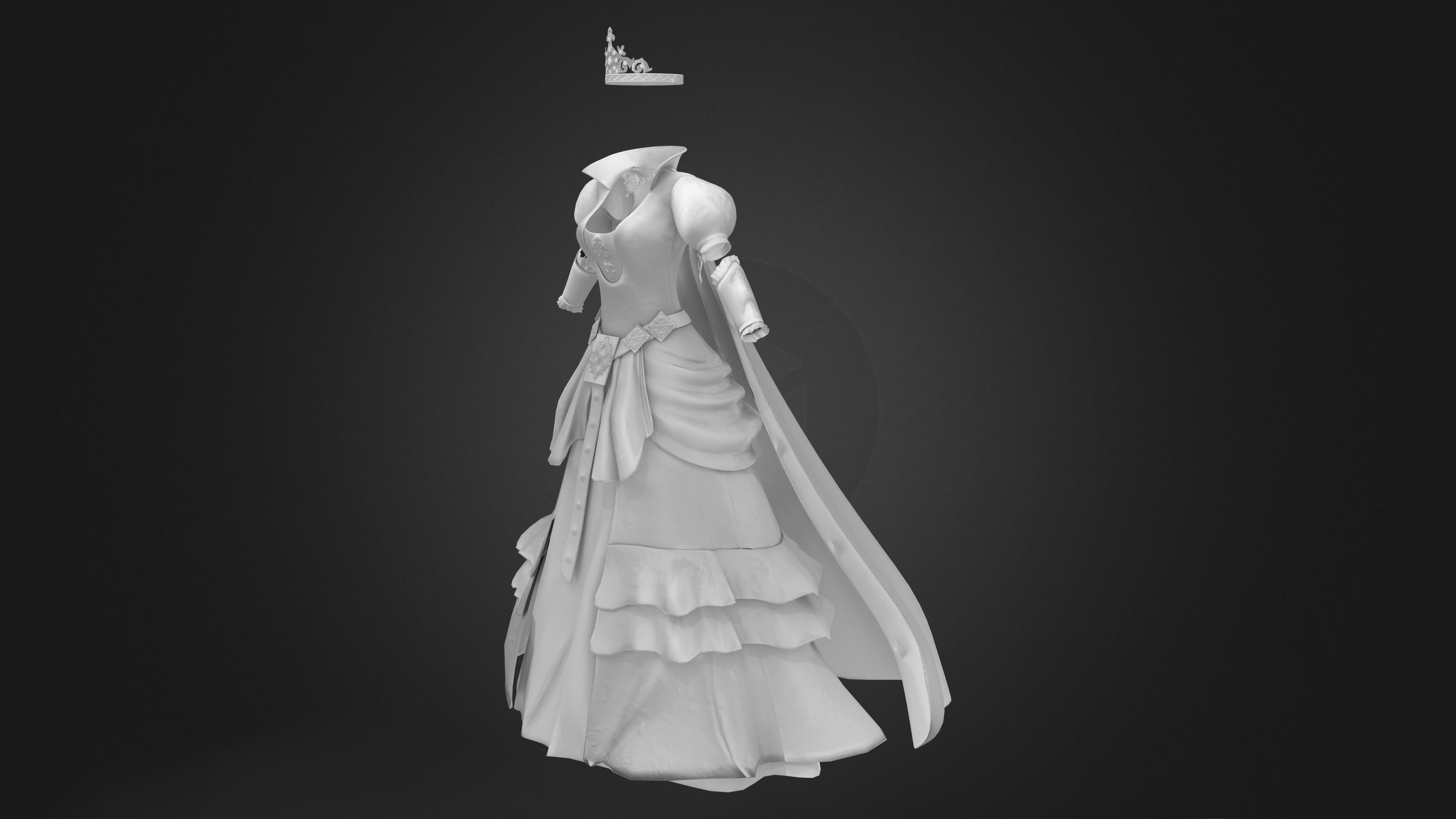 3D model Full Medieval Quin Royal Quin Outfit VR / AR / low-poly | CGTrader