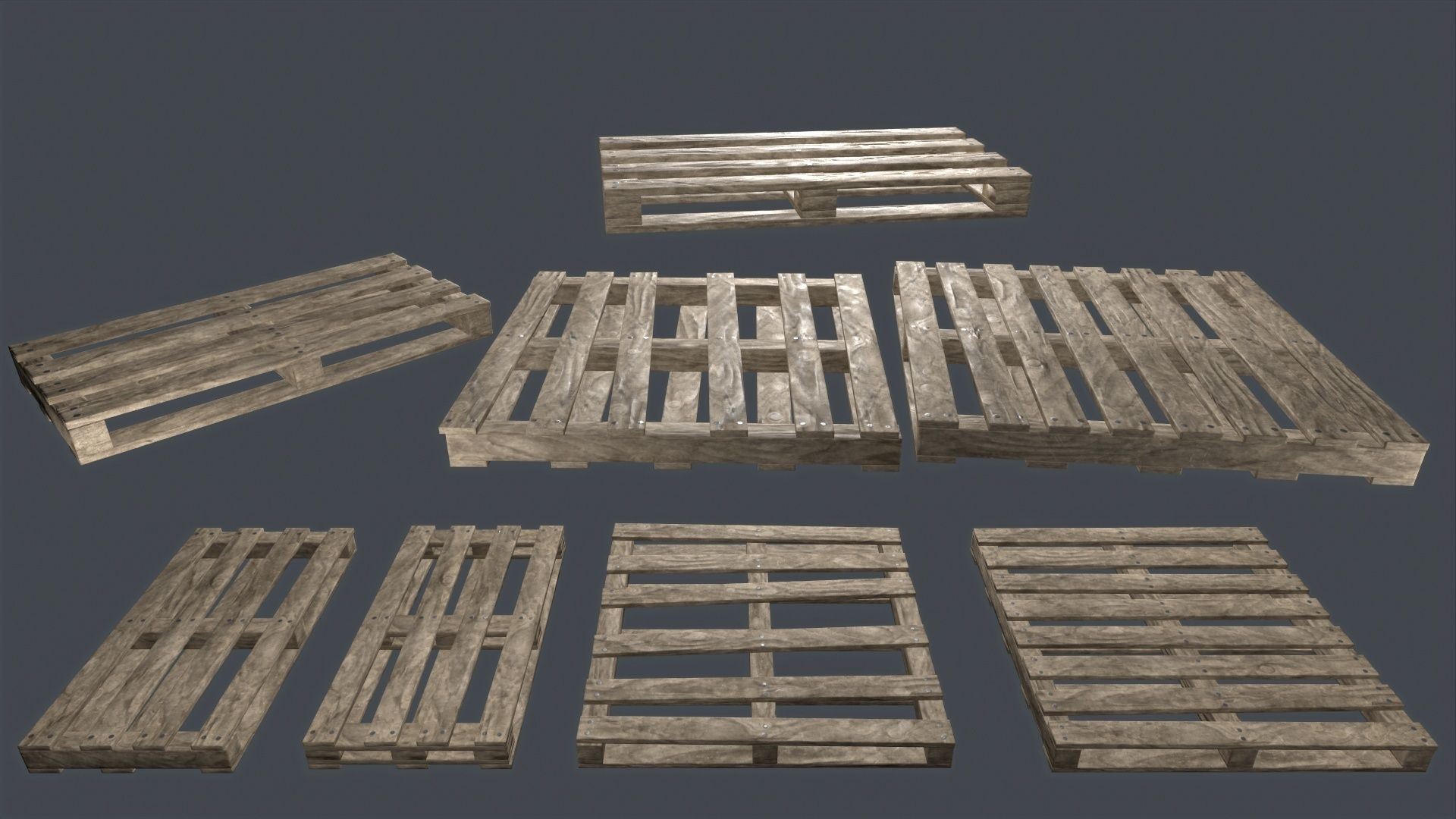 3D model wood pallets VR / AR / low-poly | CGTrader