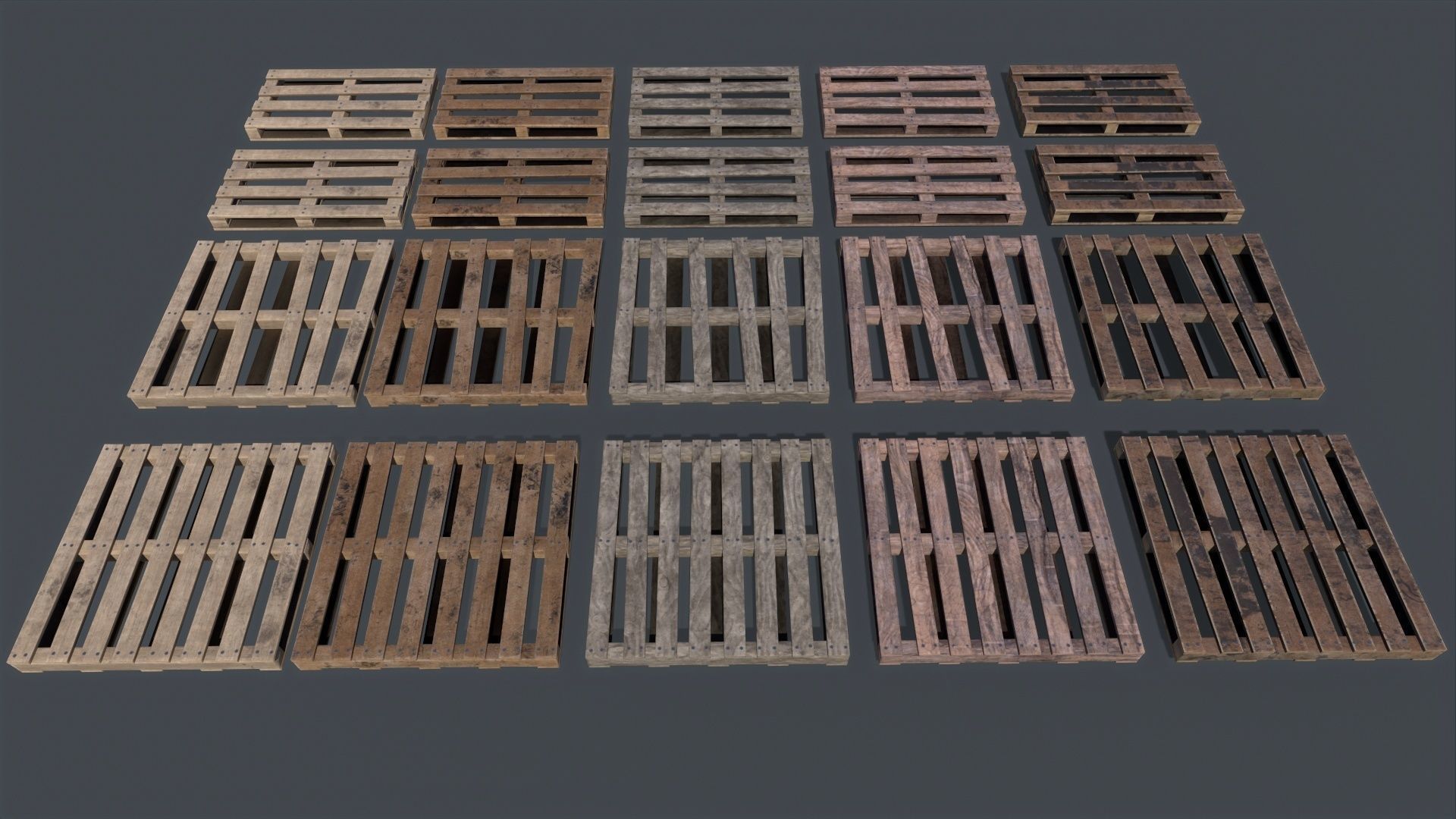 3D model wood pallets VR / AR / low-poly | CGTrader