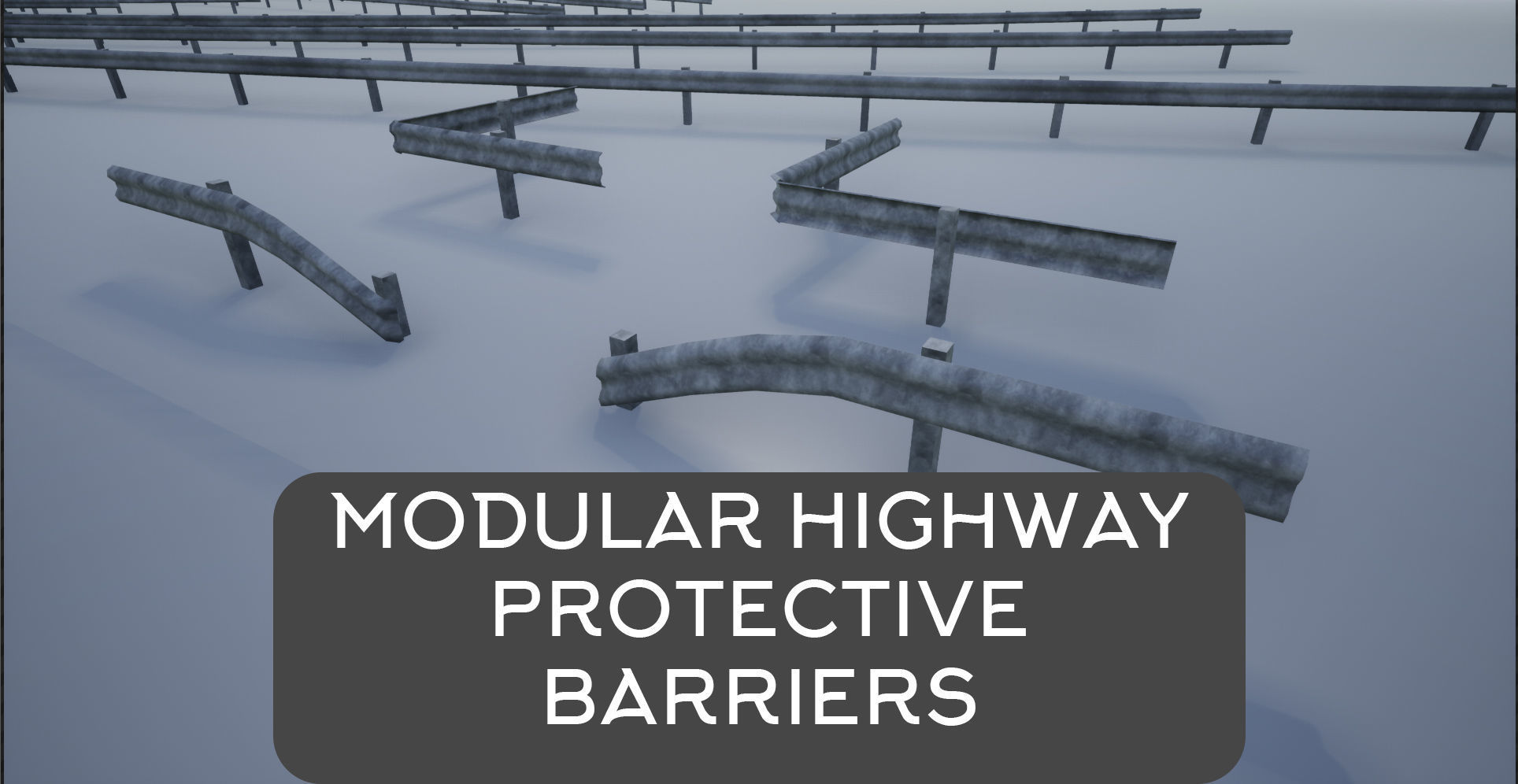 3D model Modular Highway Protective Barriers VR / AR / low-poly | CGTrader