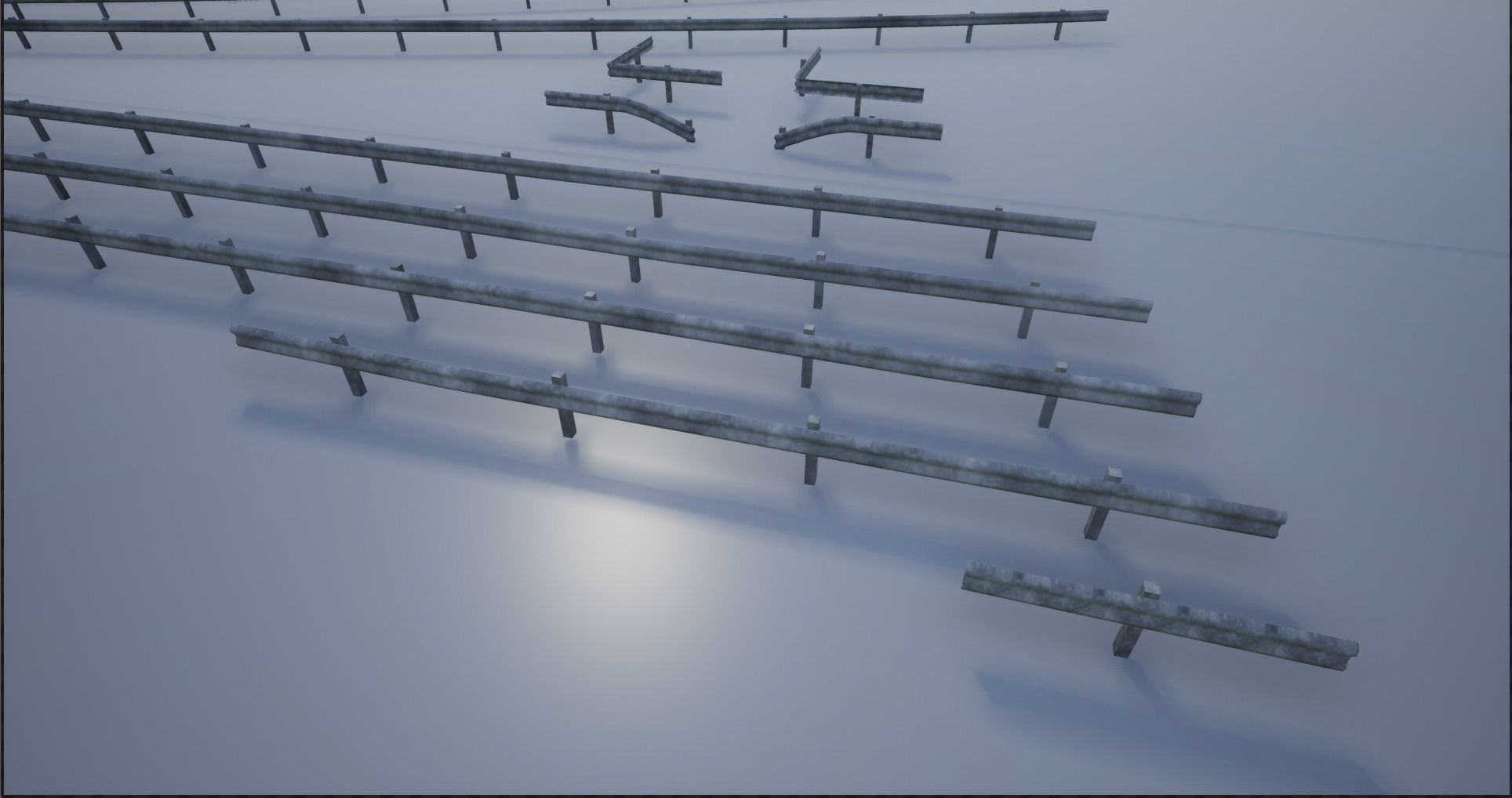 3D model Modular Highway Protective Barriers VR / AR / low-poly | CGTrader