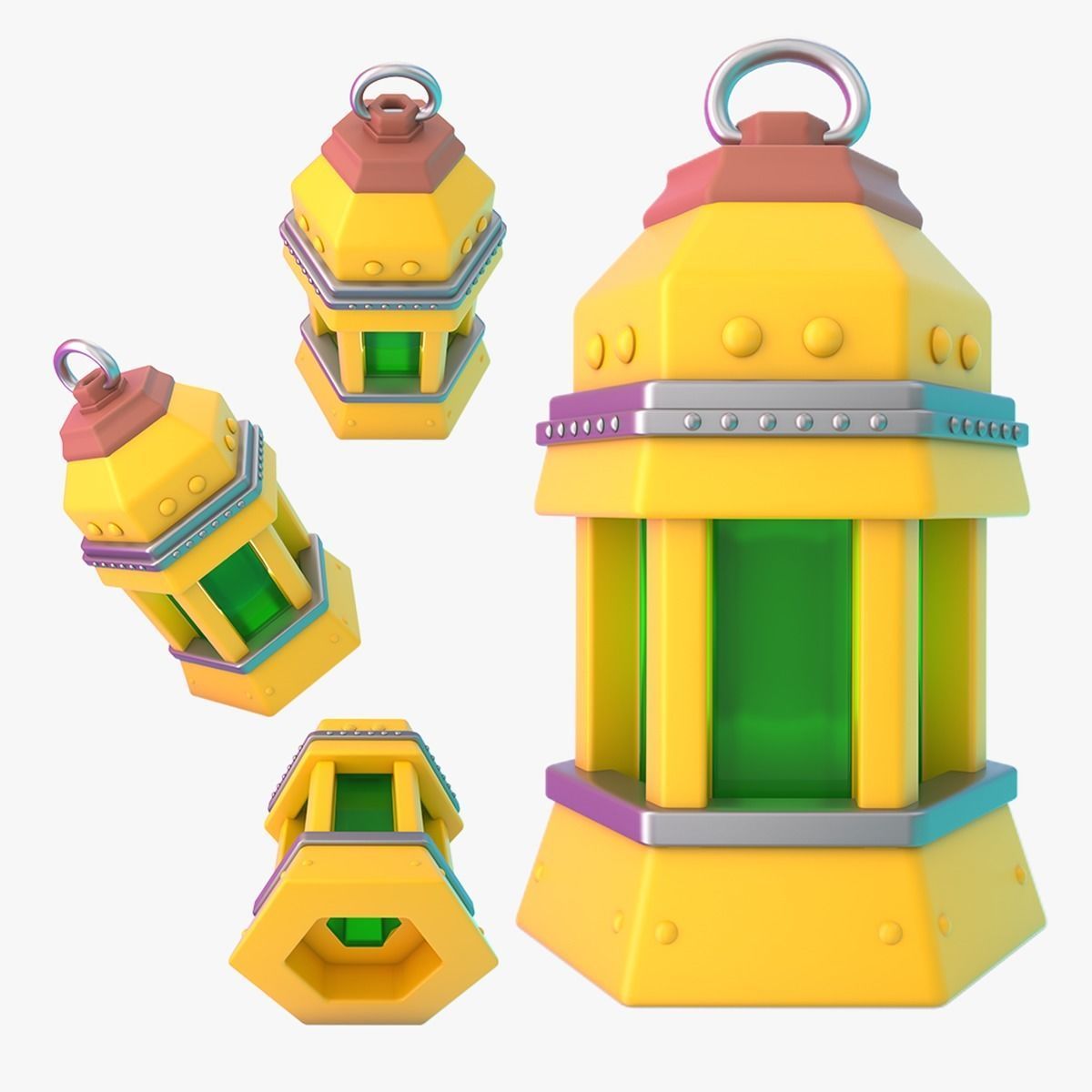 Cartoon Lantern 3D model | CGTrader