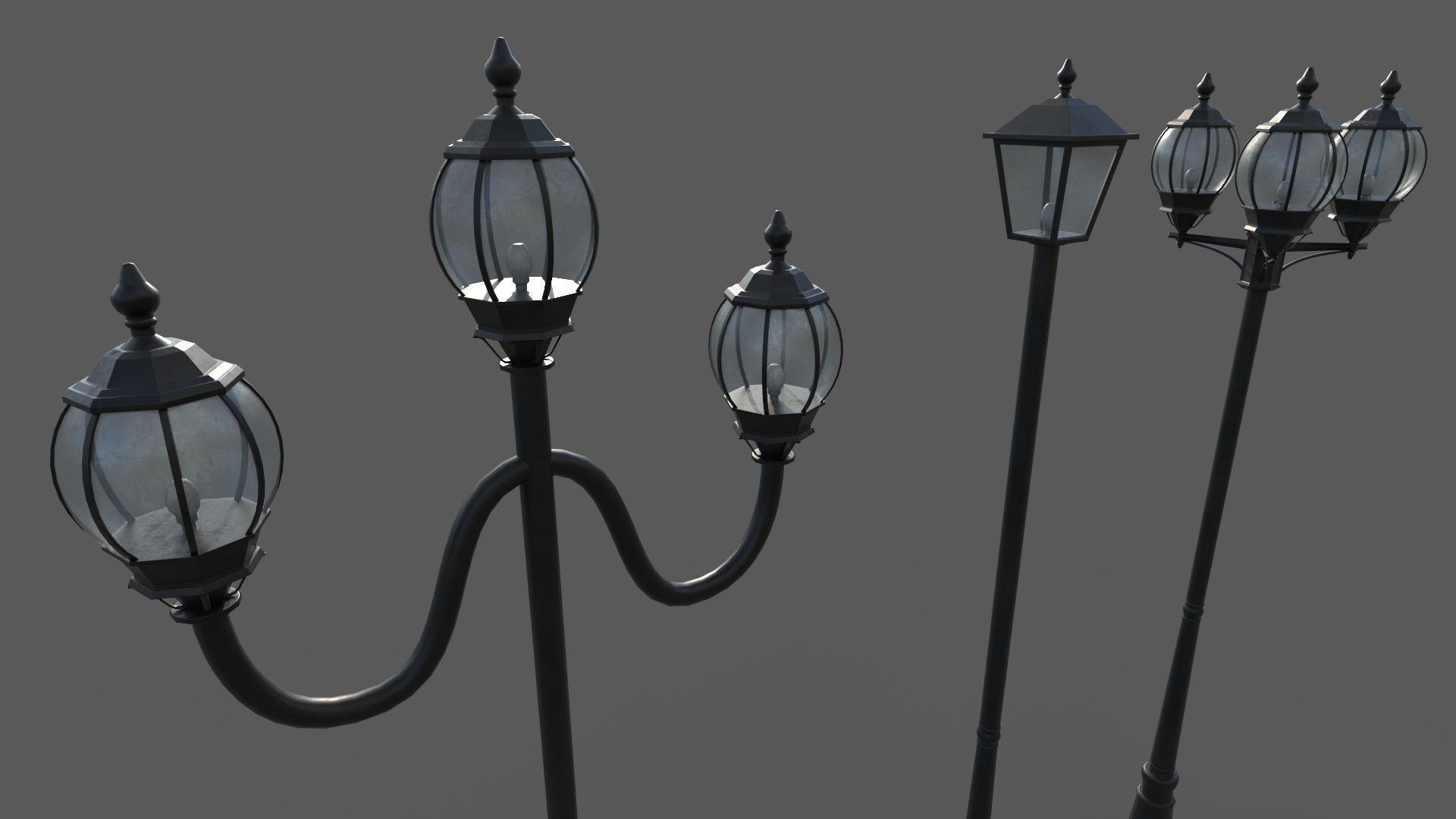 3D model PBR Outdoor Street lamp post VR / AR / low-poly | CGTrader