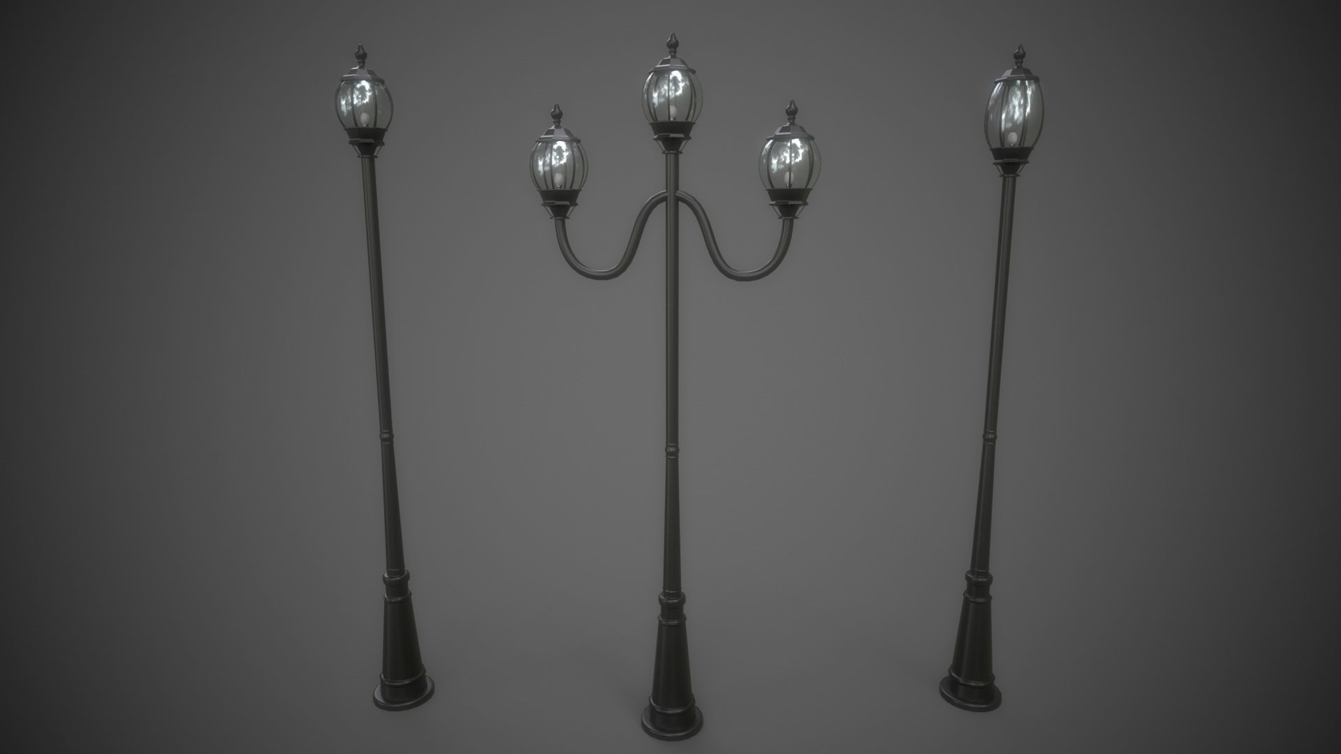 3D model PBR Outdoor Street lamp post VR / AR / low-poly | CGTrader