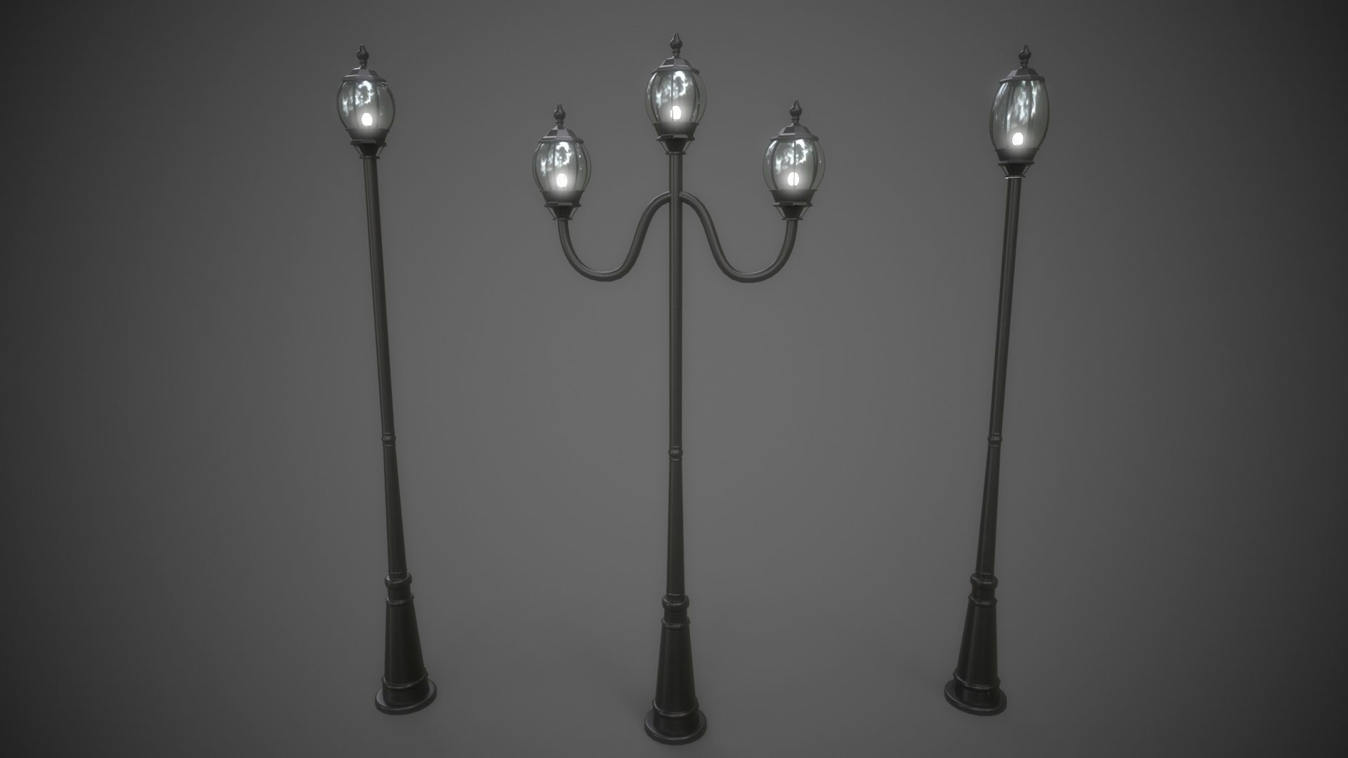 3D model PBR Outdoor Street lamp post VR / AR / low-poly | CGTrader