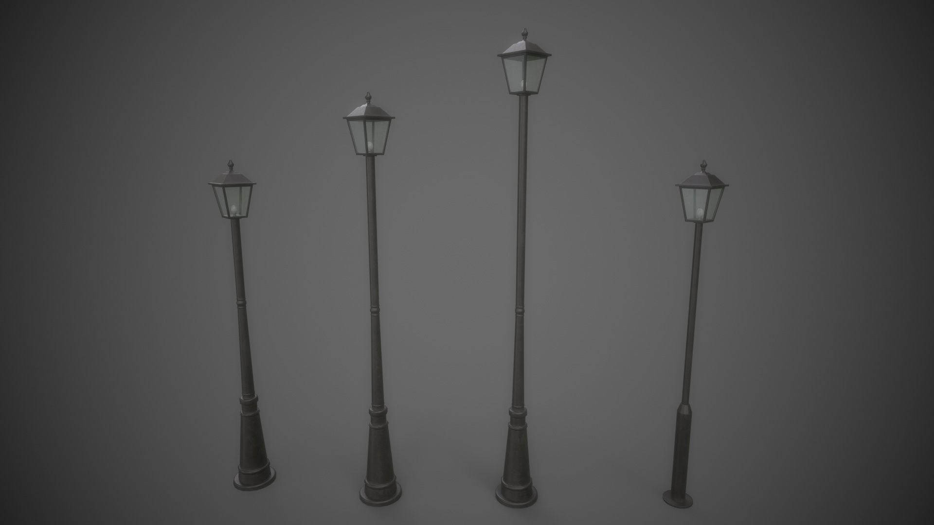 3D model PBR Outdoor Street lamp post VR / AR / low-poly | CGTrader
