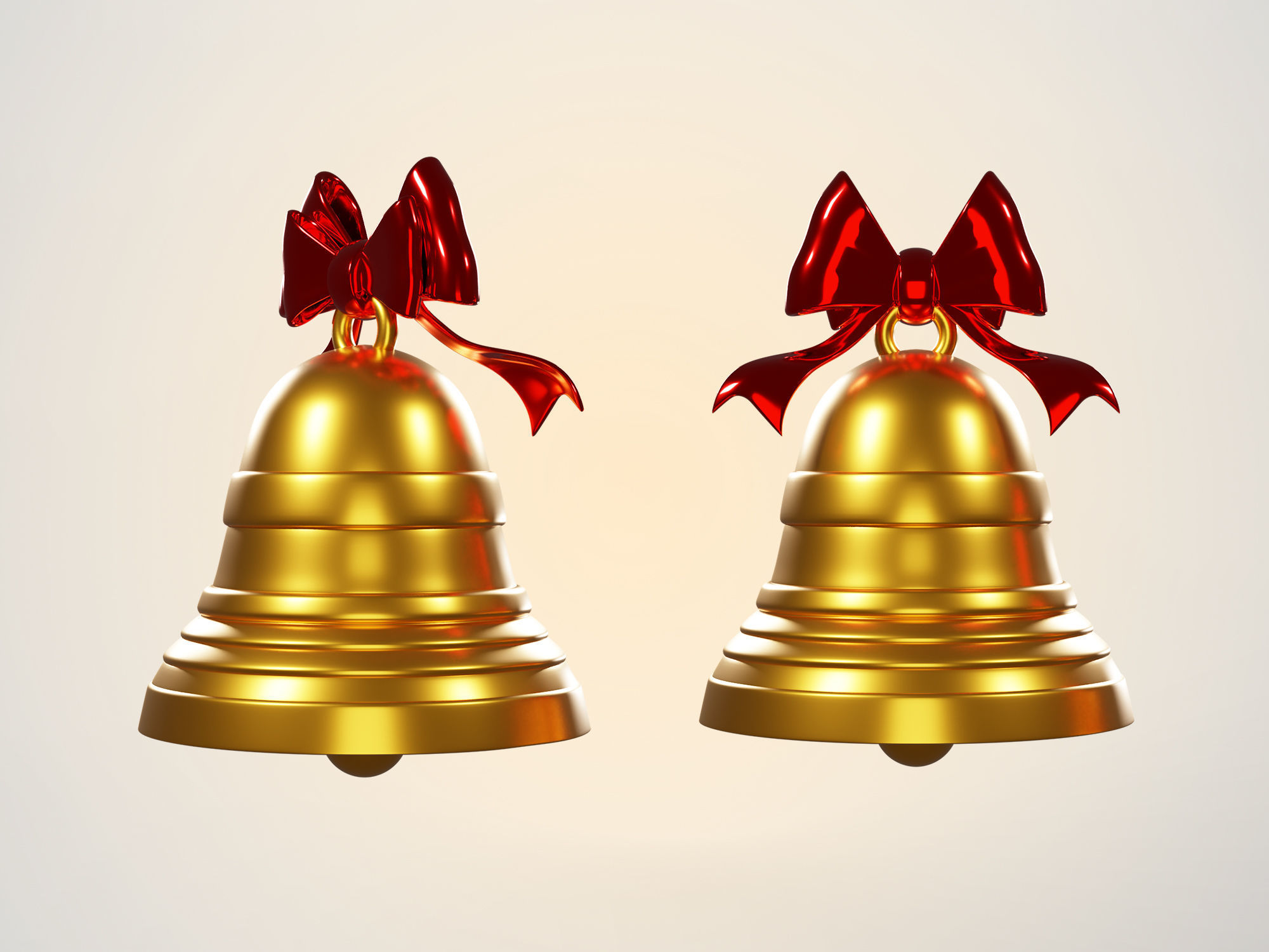 Christmas Bows Bells 3D model | CGTrader