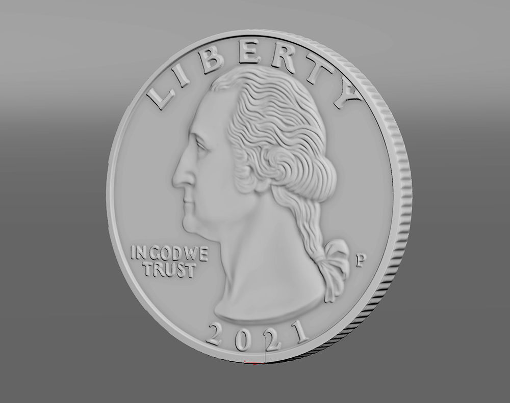 Quarter Dollar 3D model animated | CGTrader