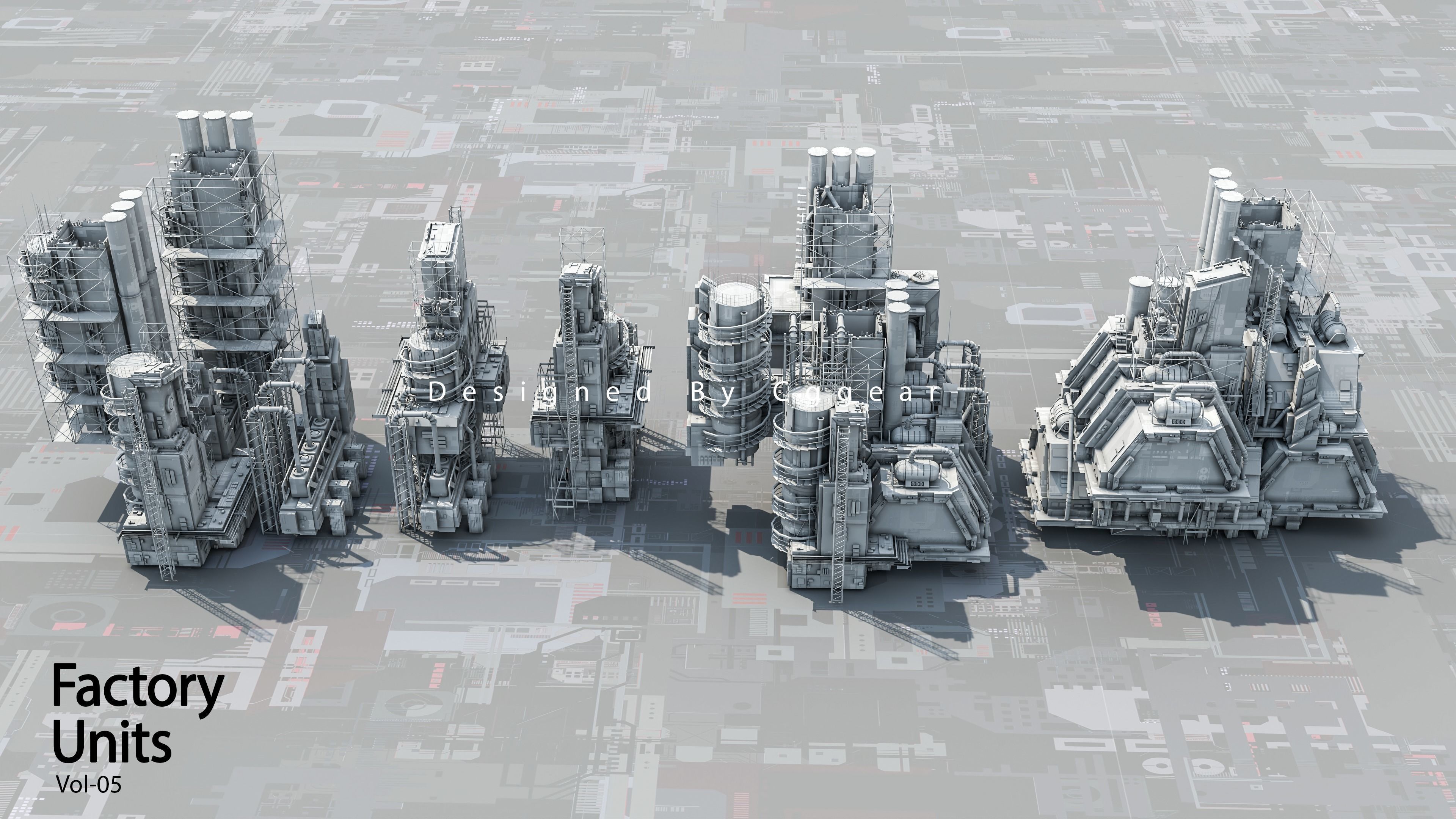 Scifi City Building Factory Units Vol 6 3D model | CGTrader
