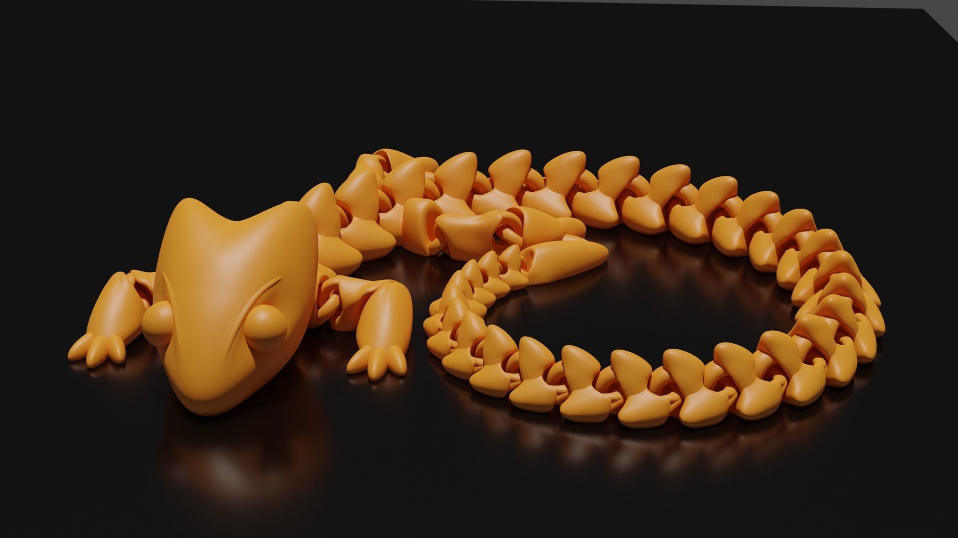 Articulate lizard 3D model 3D printable | CGTrader