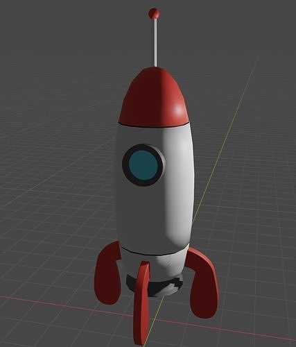 Toy Rocket White and Red free 3D model | CGTrader