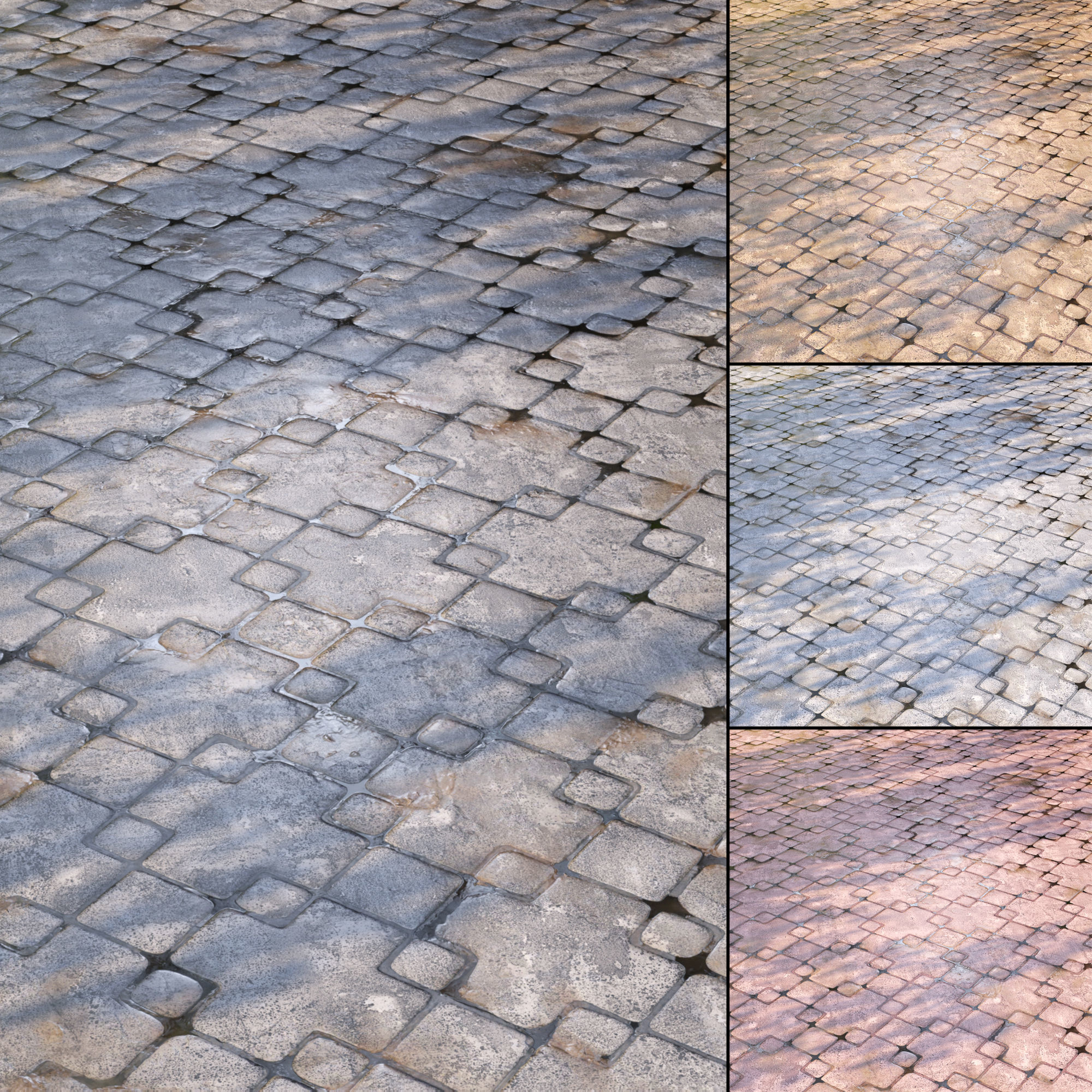 Texture Mrf Wet Pavement Set07 VR / AR / low-poly | CGTrader