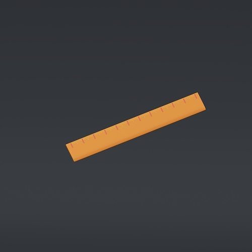 Ruler - stylized icon 3D model | CGTrader