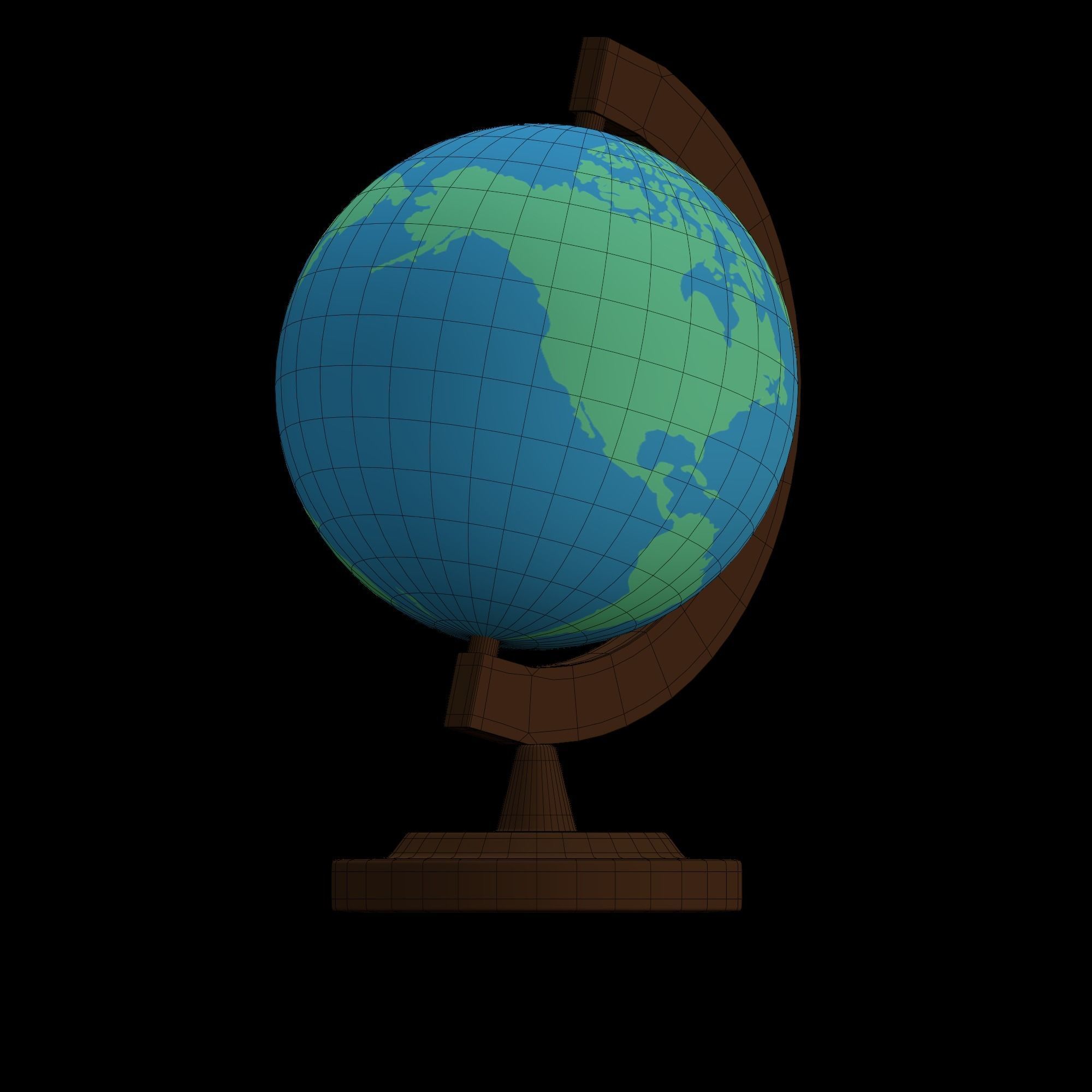 Globe - stylized icon 3D model | CGTrader