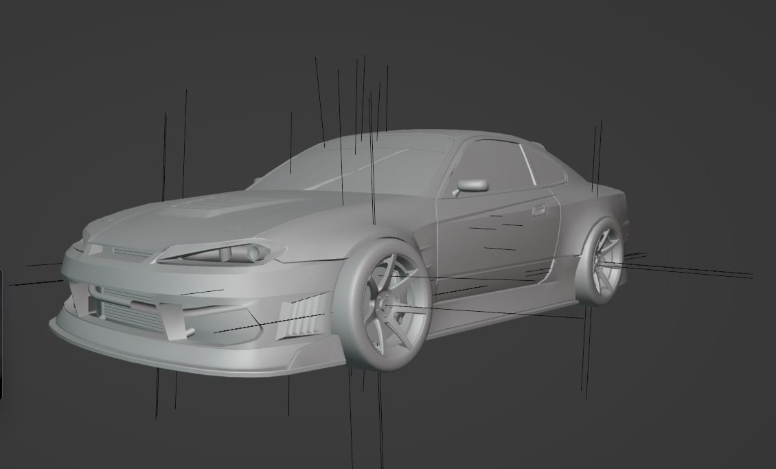 Nissan Silvia S15 Drift 3D model rigged | CGTrader