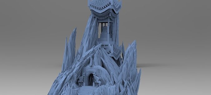 Shogun Temple Temple rocks 1 3D model | CGTrader