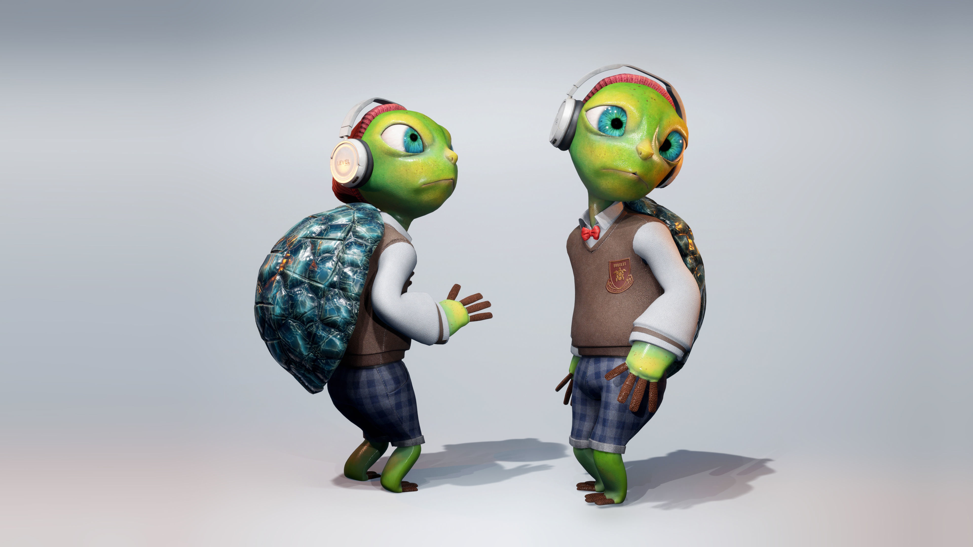 Animals Turtle Characters Rigged Cartoon Stylize 3D model 3D model ...