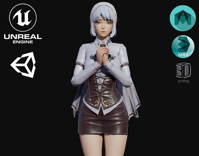 3D model Maya Female VR / AR / low-poly | CGTrader