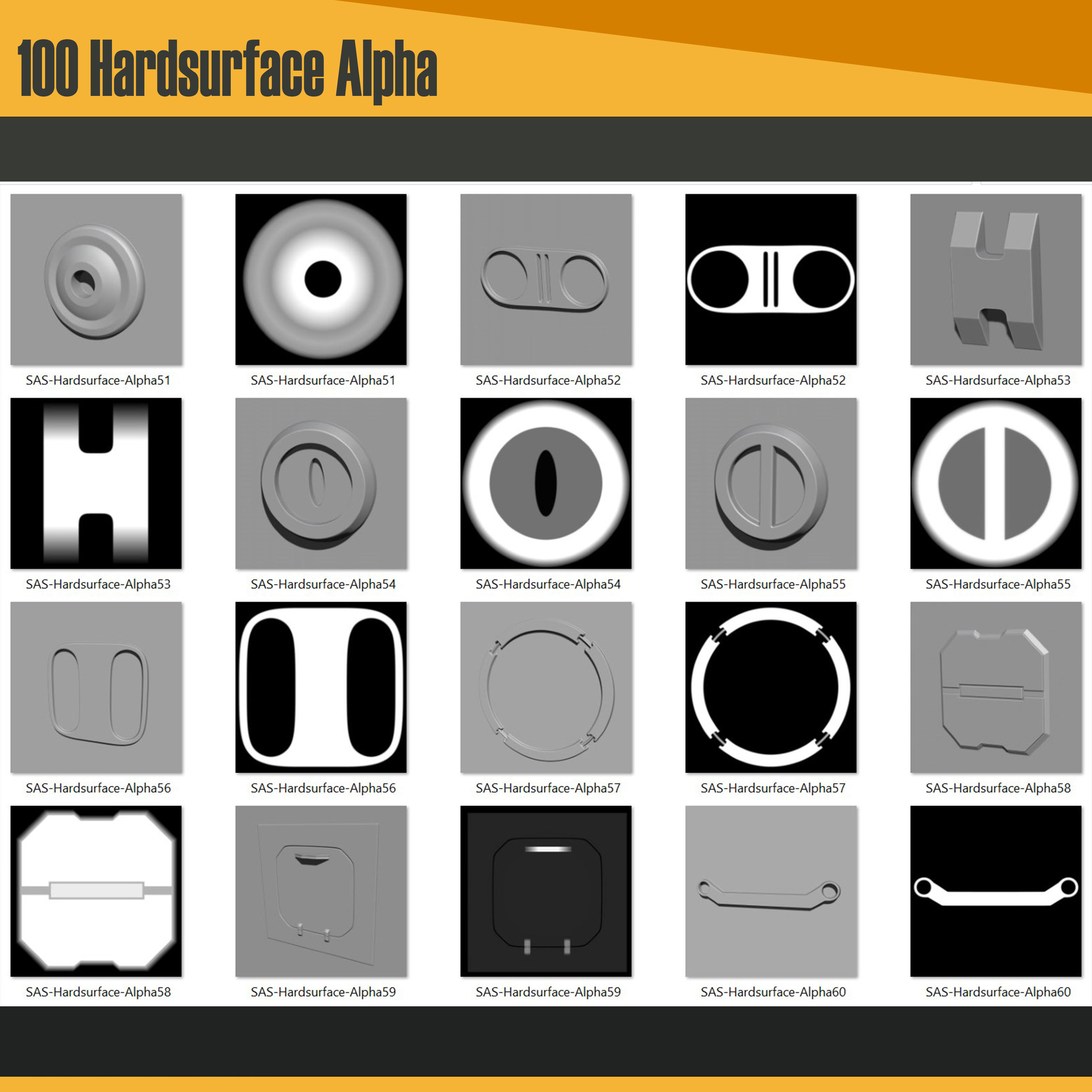 100 Hardsurface Alpha Texture | CGTrader