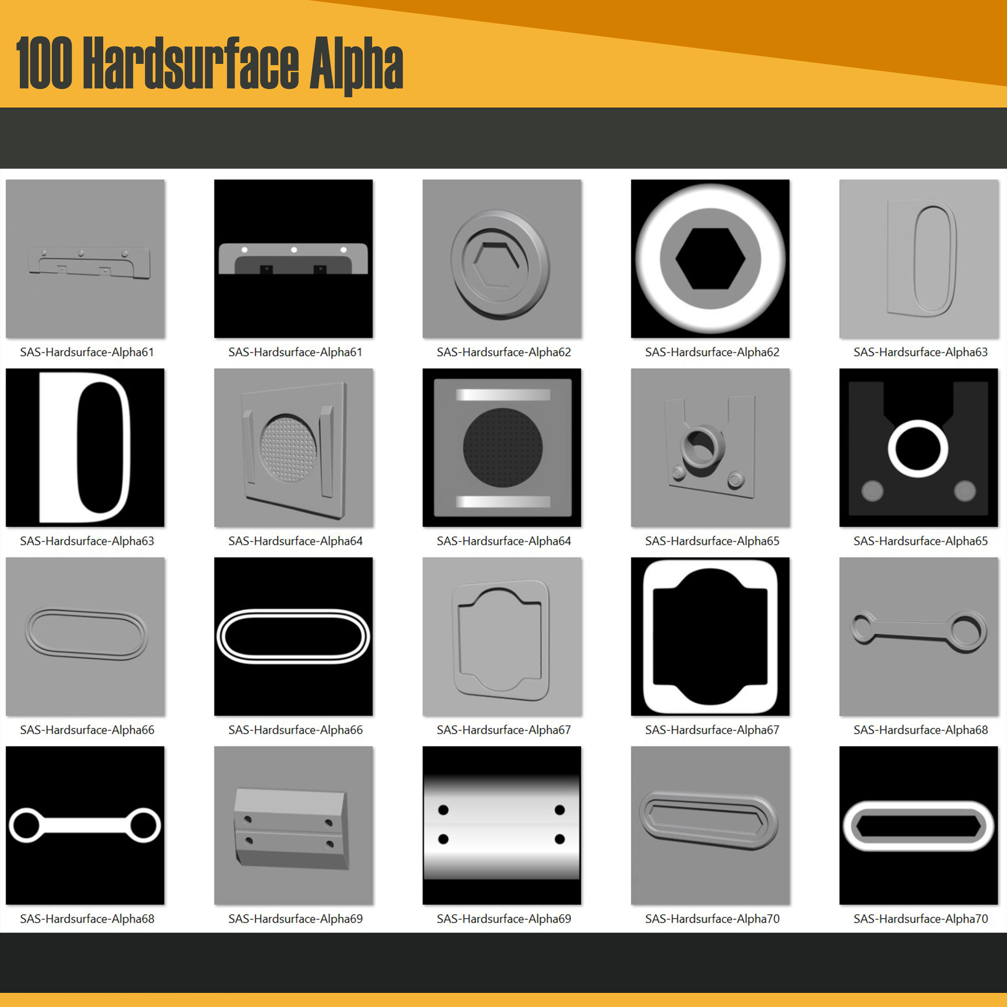 100 Hardsurface Alpha Texture | CGTrader