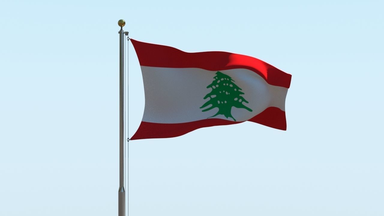 Animated Lebanon Flag 3D model animated | CGTrader