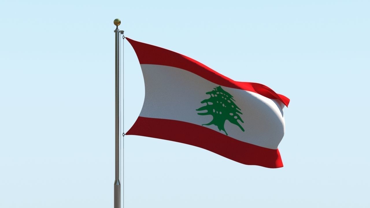 Animated Lebanon Flag 3D model animated | CGTrader