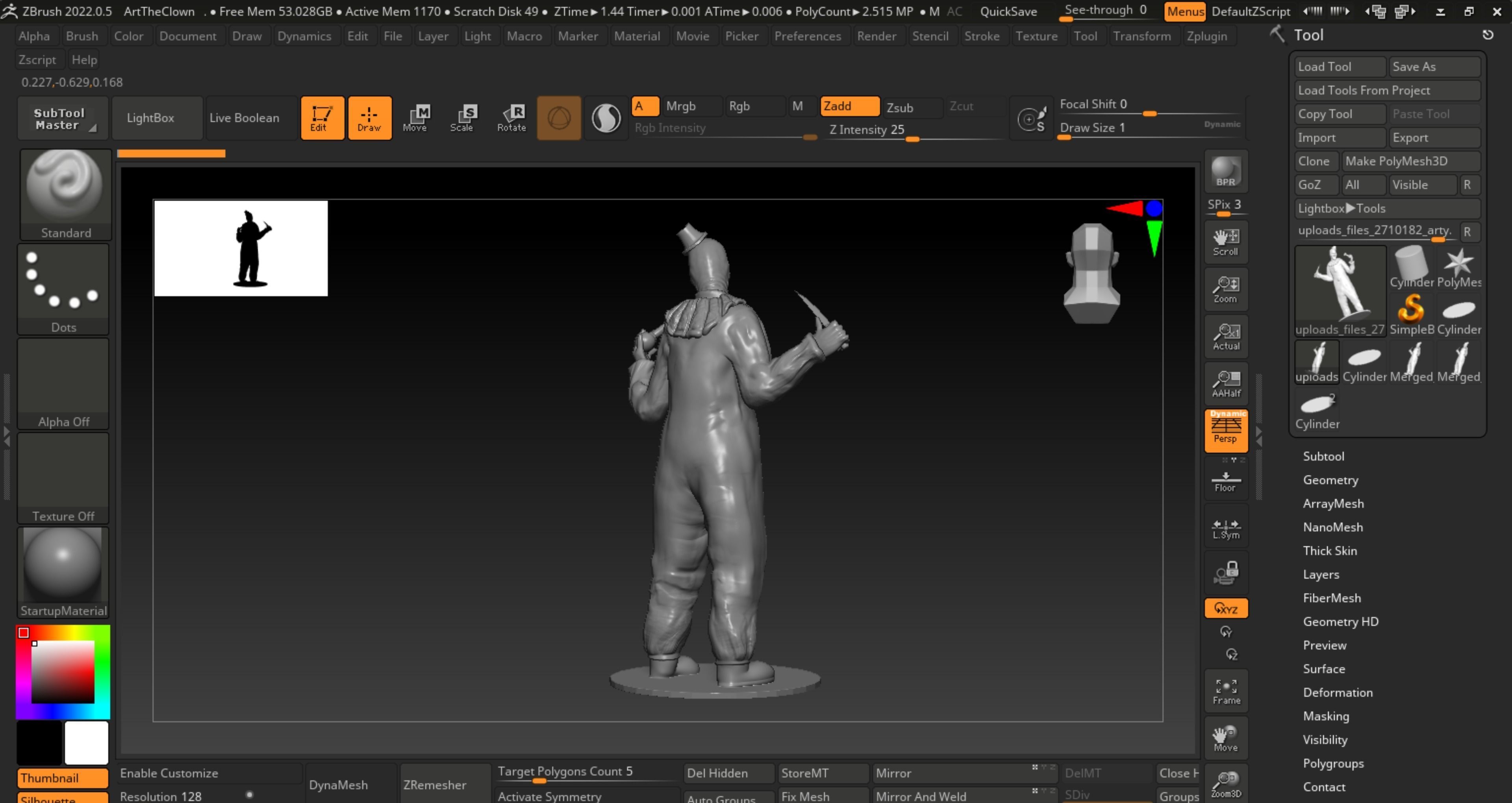 Art the clown from the film Terrifier and Terrifier 2 3D model 3D ...