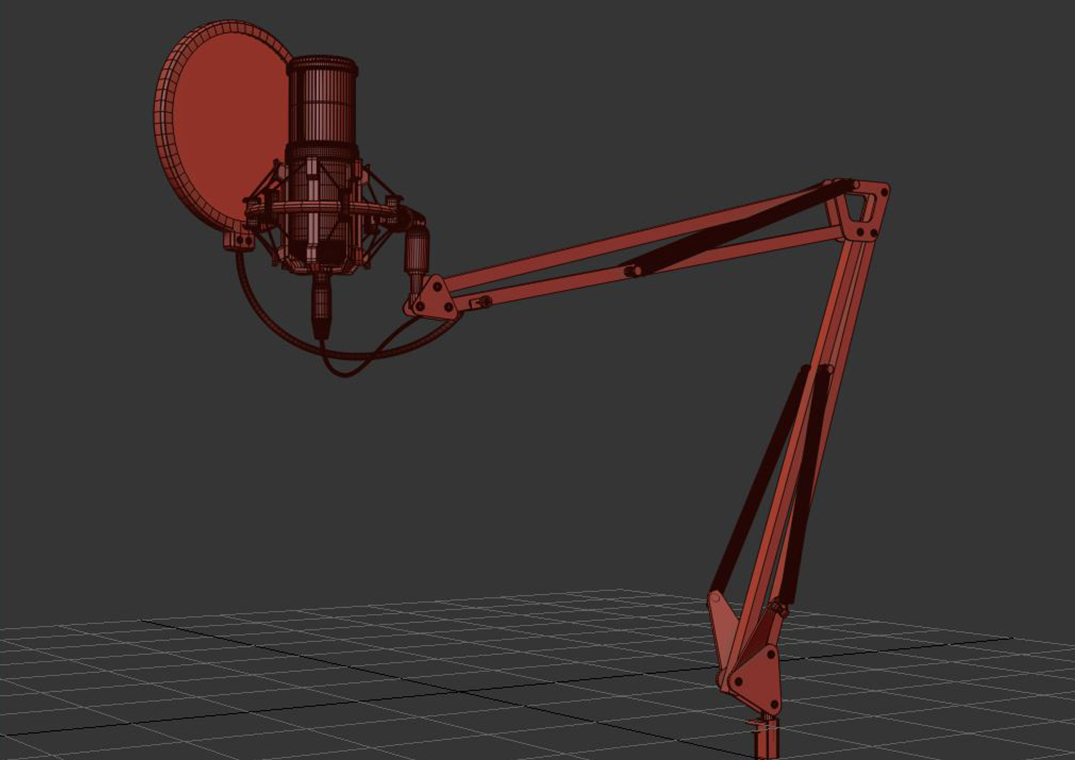 Rode Classic II Limited Edition microphone recording 3D model | CGTrader