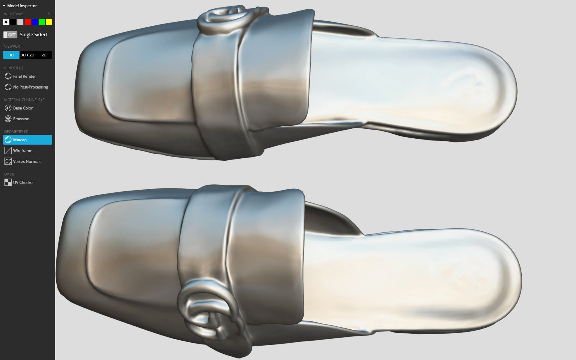 Gucci woman luxury fashion leather slippper 3D model | CGTrader